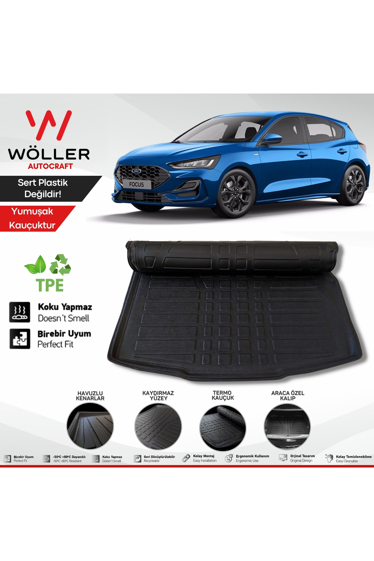 Wöller Ford Focus 5 Bagaj Havuzu Hatchback 2019 Sonrası 3D Wöller ...