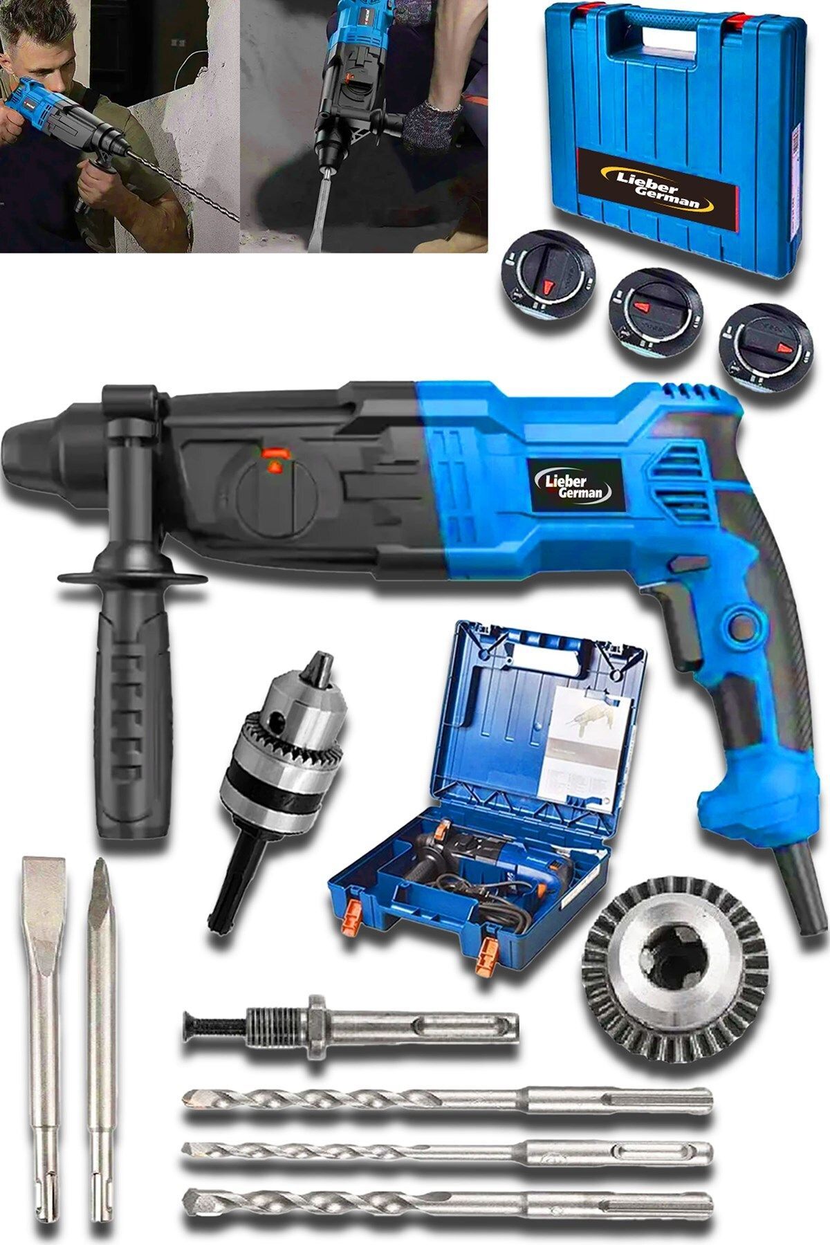 Lieber German GBH-30 Bakır Sargılı 9900Watt 30Mm 12 Joule Kablolu ...