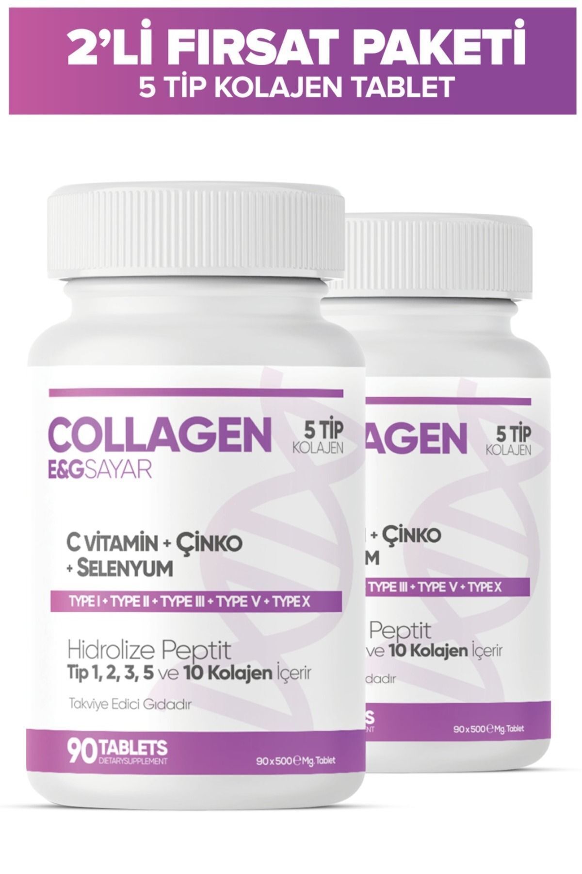 EG SAYAR COLLAGEN 5 TİP KOLAJEN ( HİDRİLİZE PEPTİT) 2 AYLIK Fiyatı, Yorumları - Trendyol