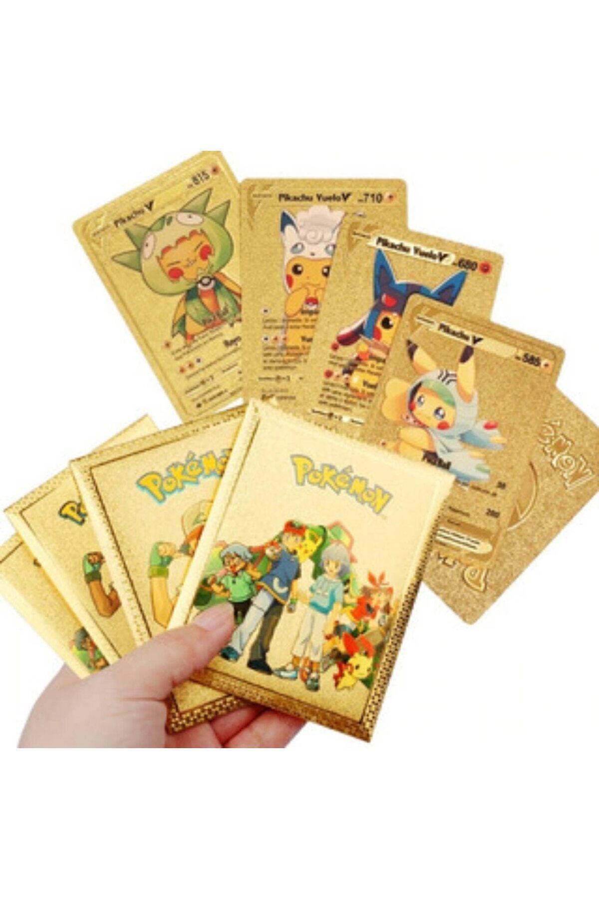 Genel Markalar Pokemon Vmax Gold Card Tcg Dx Gx Altın Esnek Oyuncu ...
