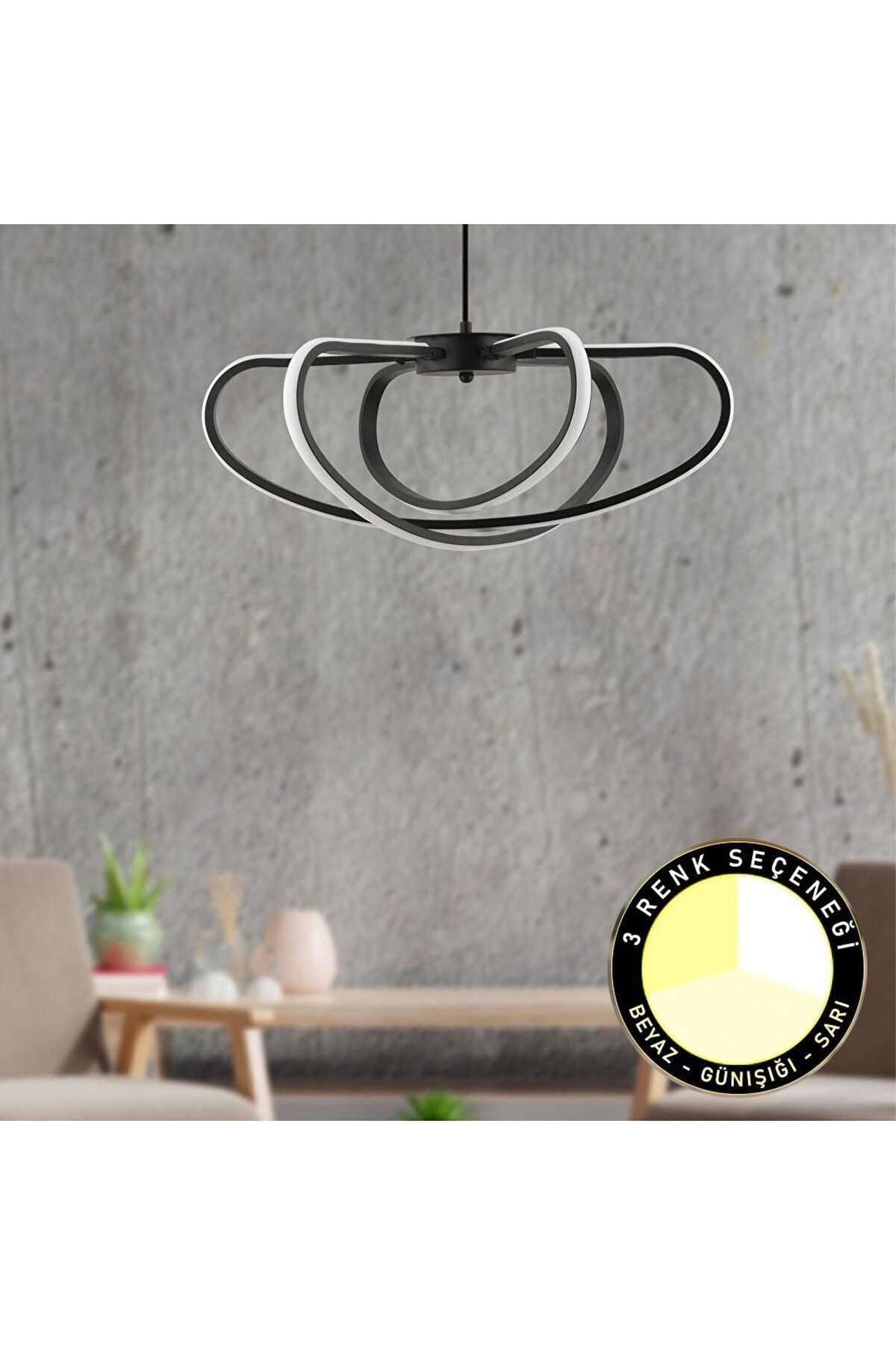 Apliqa Aura Sarkıt 74 Watt Sarkıt 3 Renkli Ofis Avizeleri Modern Mutfak Banyo Led Salon Sarkıt ...