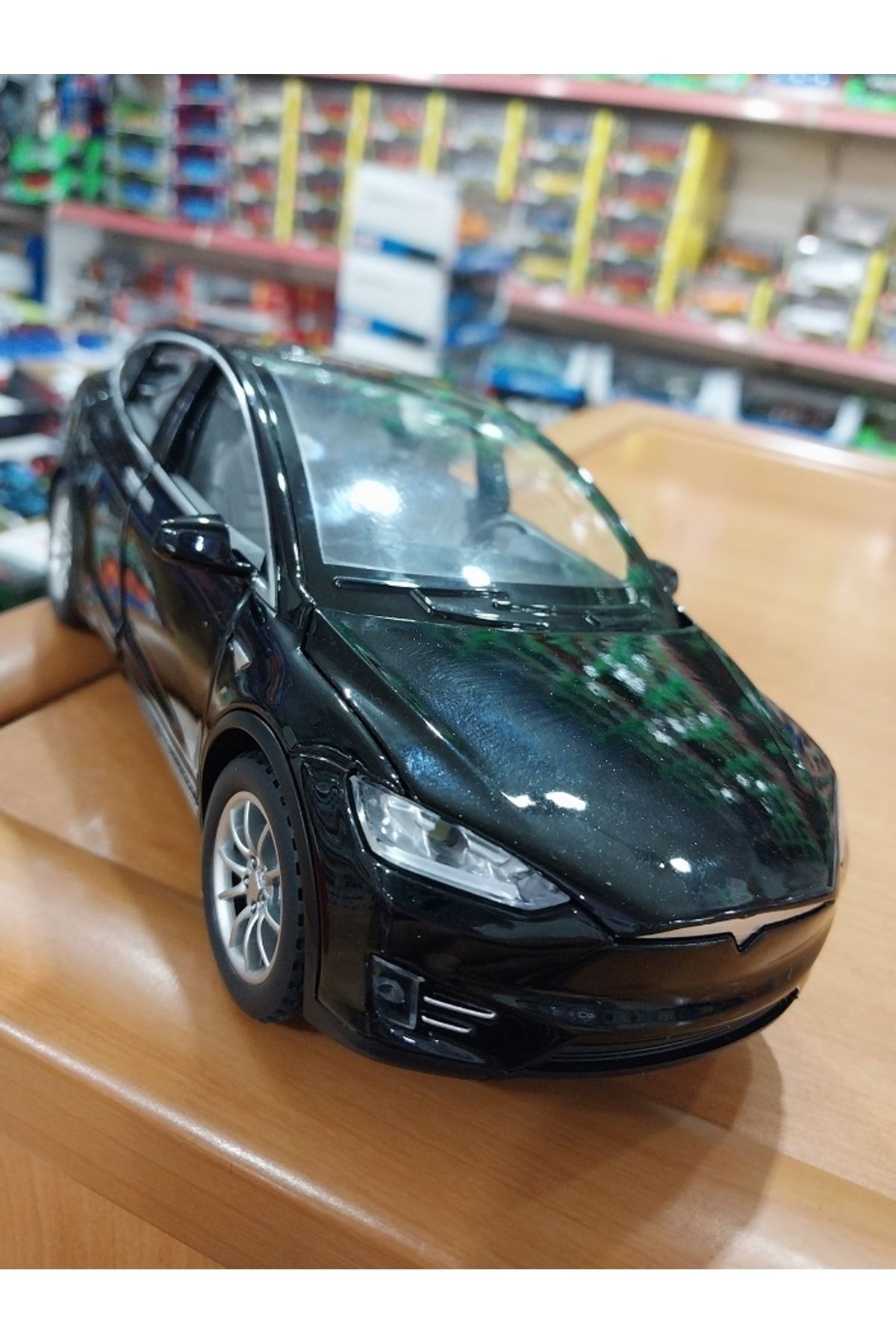 OYUNCAKSAHİLİ Tesla Metal 1,24 Koleksiyon Siyah Martı Kanat Model Araba ...