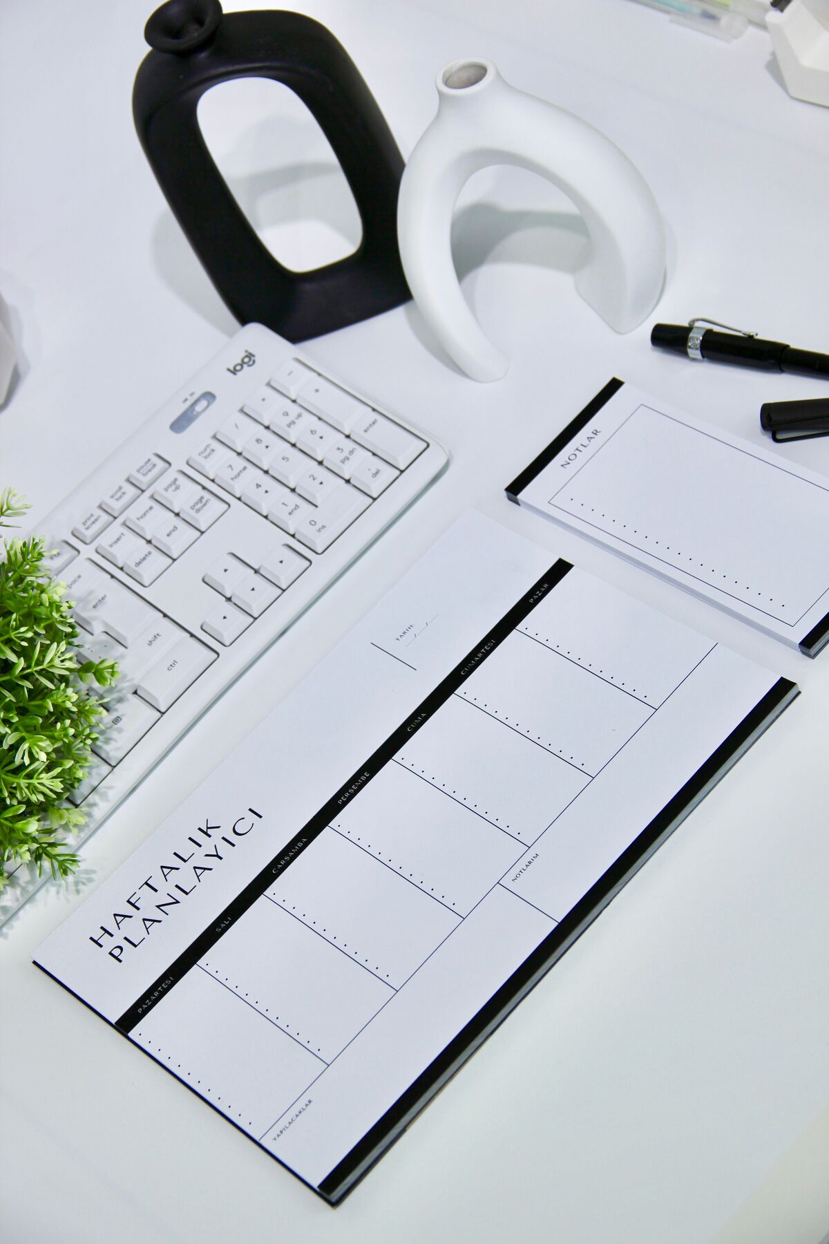 Kırtasiyeniz Siyah Beyaz A4 Haftalık Planlayıcı ve Mini Notluk Fiyatı ...