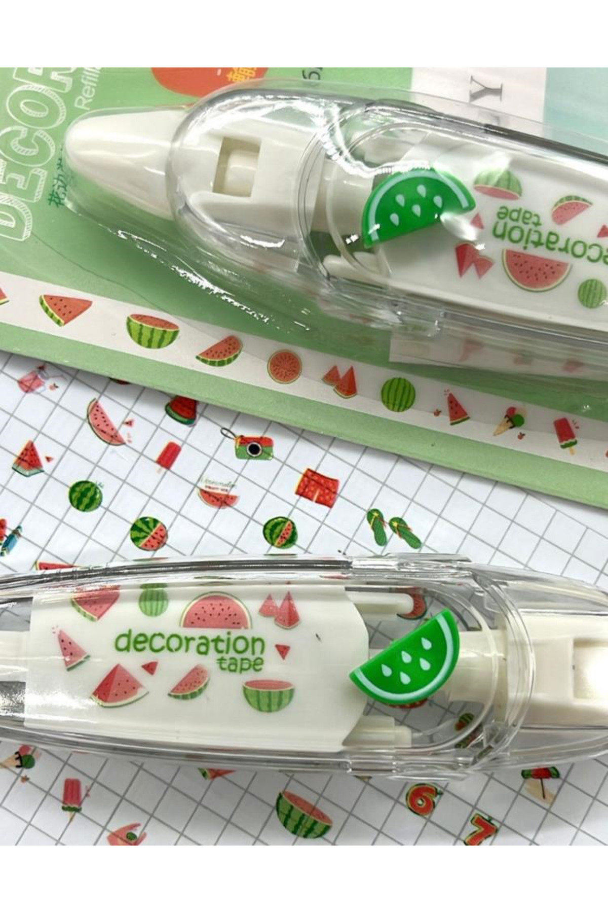 Kağıt Gemi Dükkan Karpuz Desenli Süsleme Bandı Tipex / Tipeks / Bullet ...