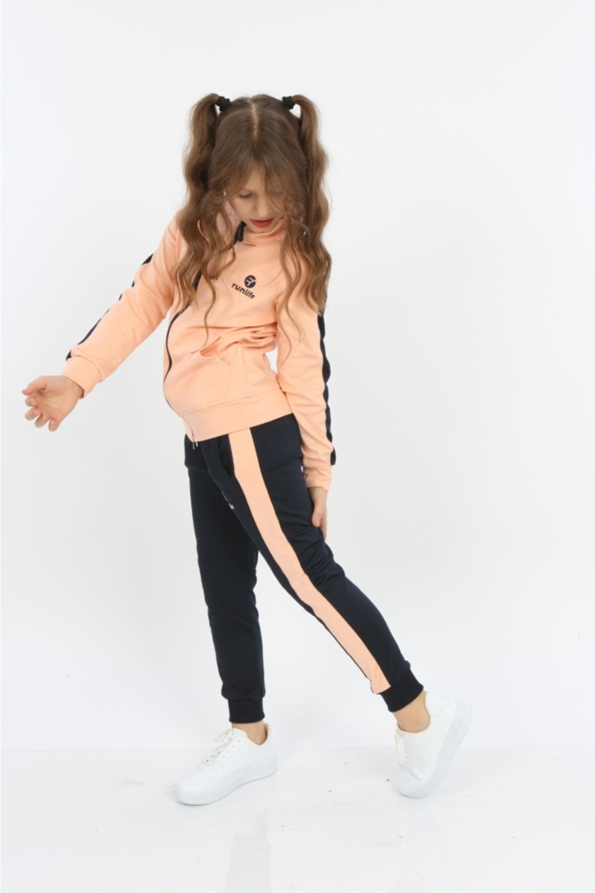 RUN LİFE Children's Tracksuit Set Diver Fabric Girl's - Trendyol