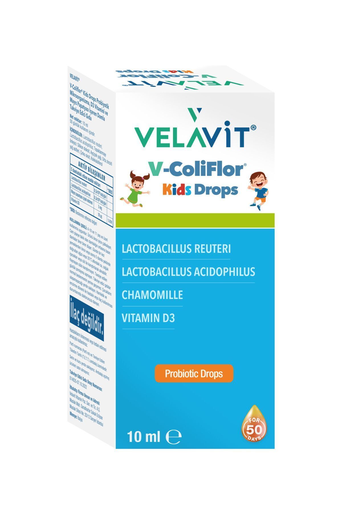 Velavit V-ColiFlor Kids Drops Probiyotik Damla 10 ml Fiyatı, Yorumları ...