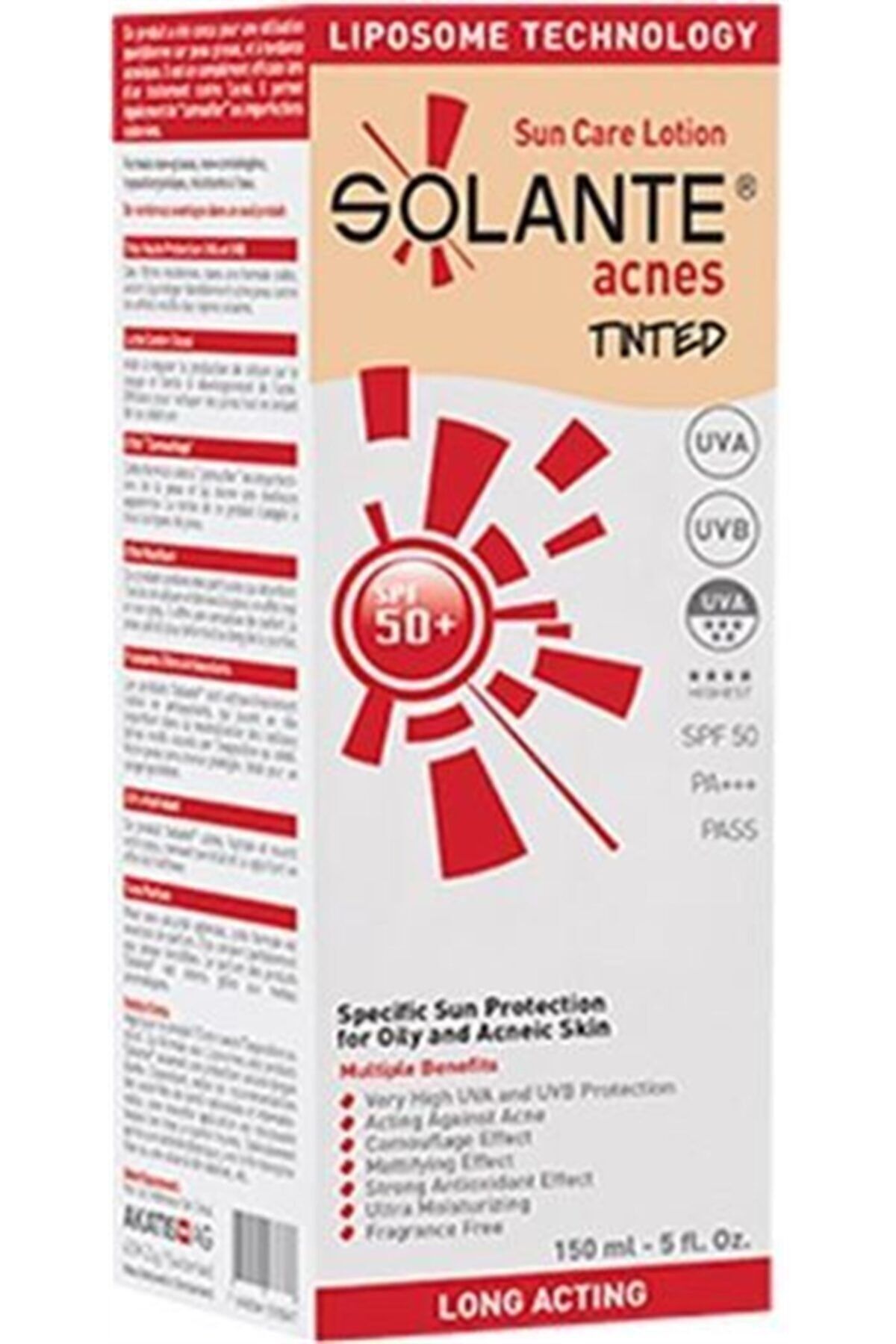 Solante Acnes Tinted Sun Care Lotion Spf 50+ 150 Ml Akne Önleyici ...