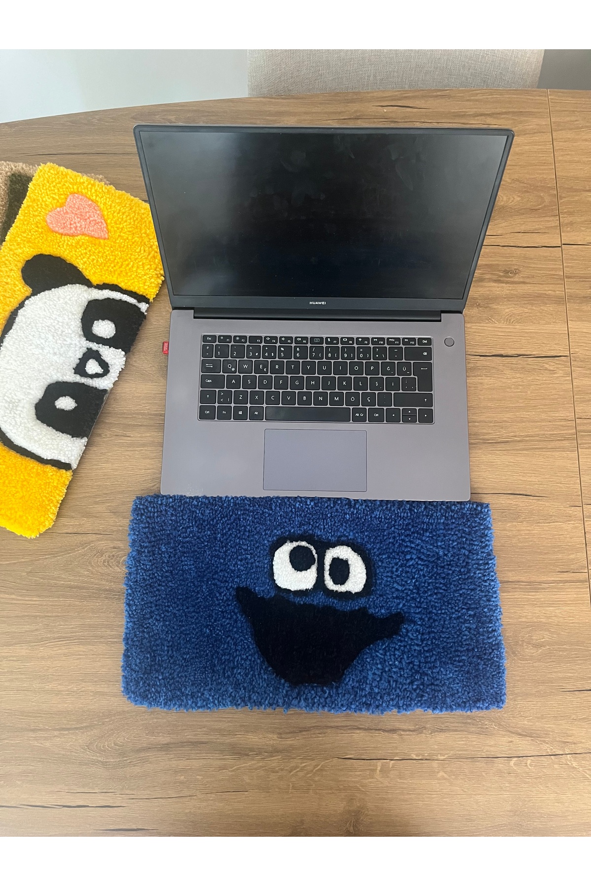 LittleElephant EL YAPIMI DEKORATİF TUFTİNG KLAVYE HALISI , MOUSE PAD ...