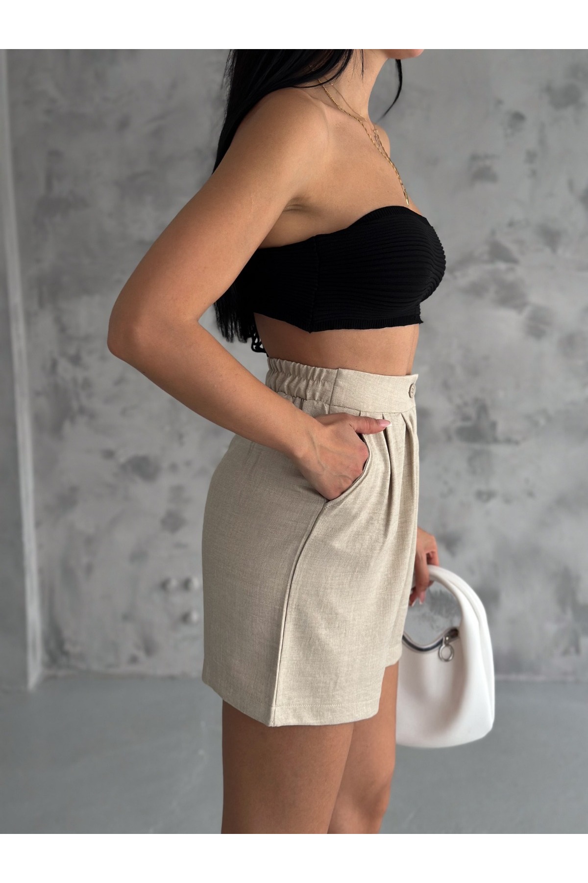 winmoda Kadın Şehir Boy Keten Şort Fiyatı, Yorumları - Trendyol