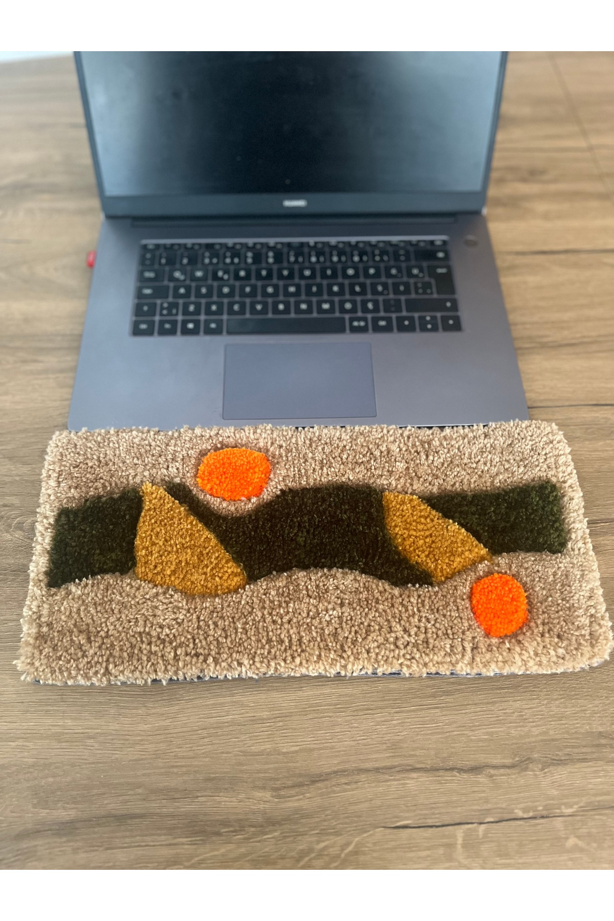 LittleElephant EL YAPIMI DEKORATİF TUFTİNG KLAVYE HALISI , MOUSE PAD ...