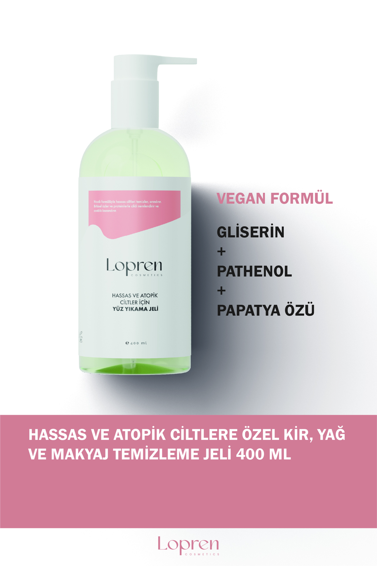 Lopren Hassas Ve Atopik Ciltler Için Yüz Temizleme Jeli 400 ml - Fiyatı ...