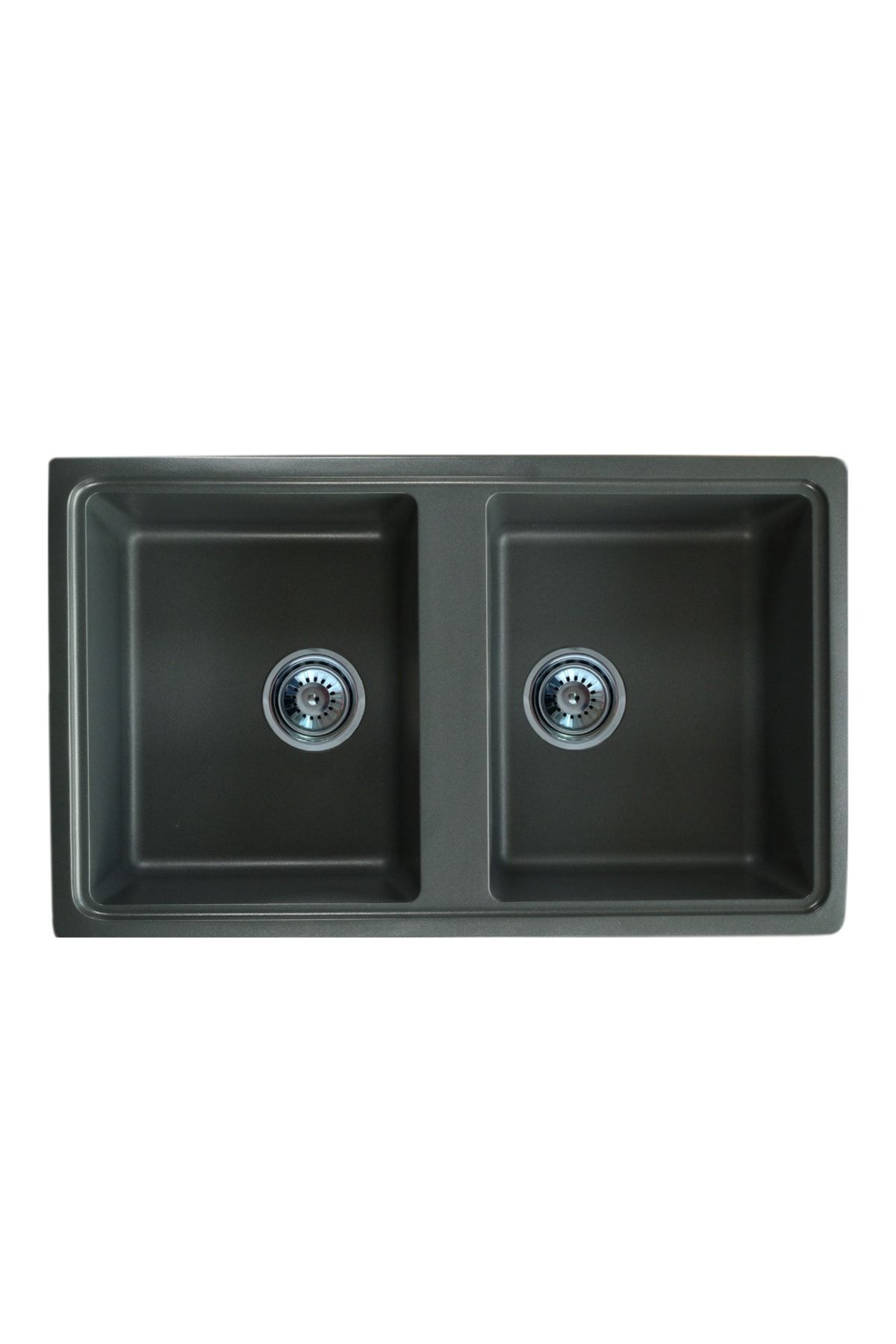 Vinox I I Granit Eviye 2 Göz Damlalıksız Mutfak Evyesi 50x82cm (VX-82) Antrasit Renk Vx82aFiyatı ...