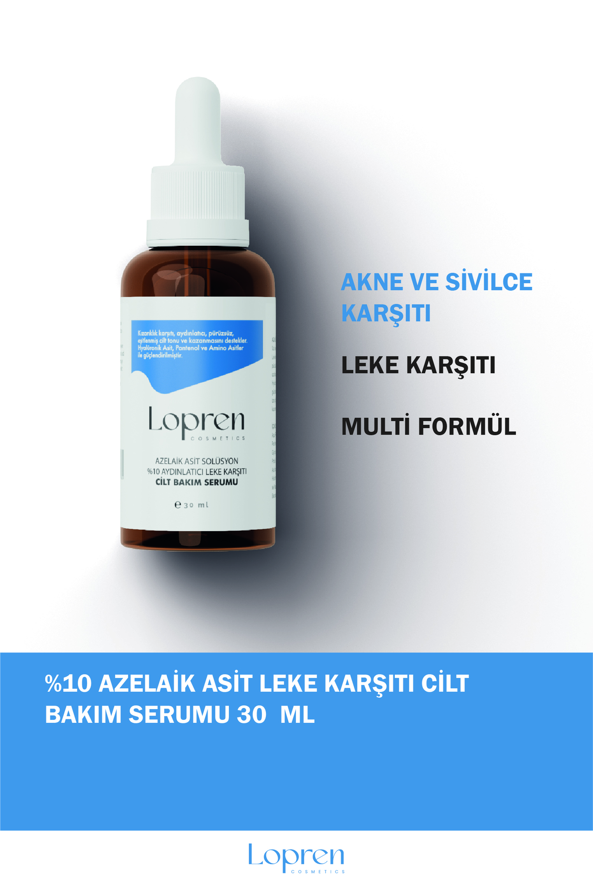 Lopren %10 Azelaik Asit Leke Karşıtı Cilt Bakım Serumu 30 ml - Fiyatı ...