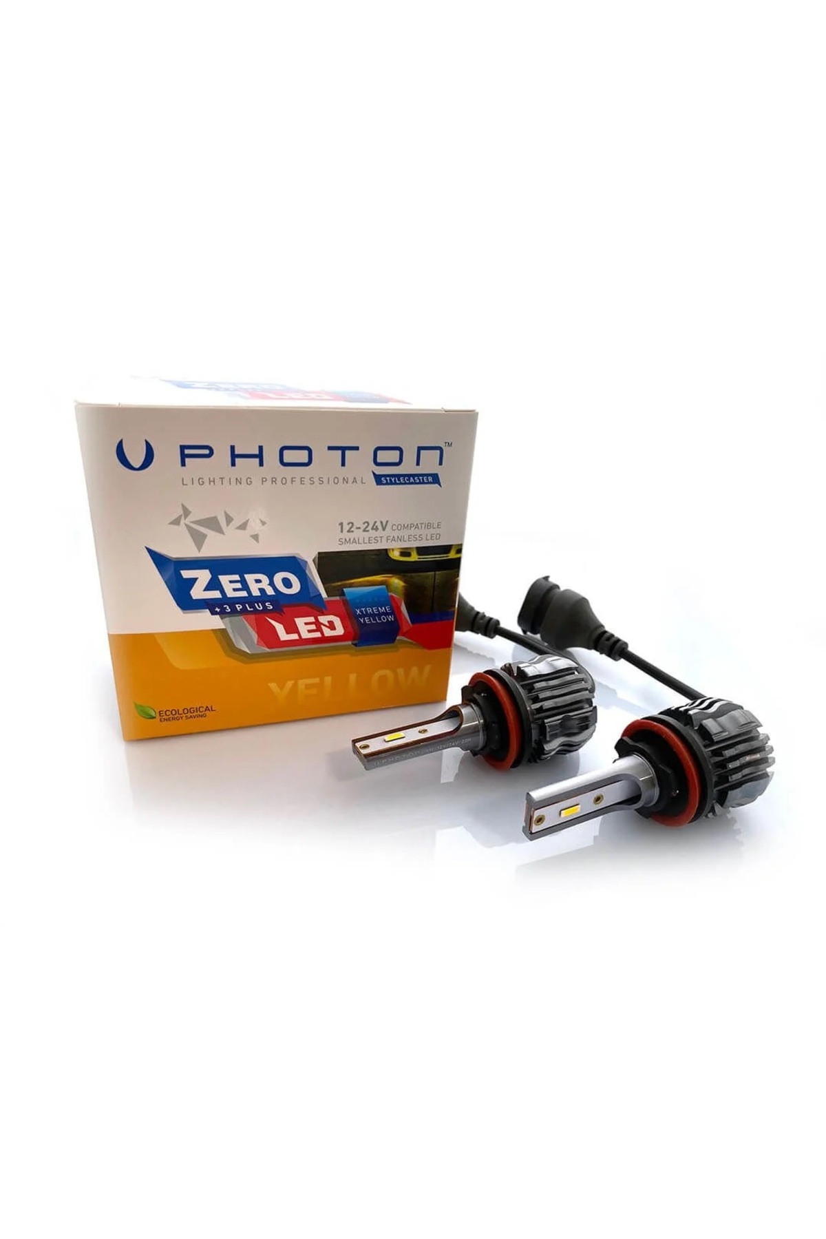 Photon Zero H8/H9/H11 Xtreme Yellow +3 Plus Fansız Led Xenon Yeni Nesil (Limon Sarısı) 12-24V ...