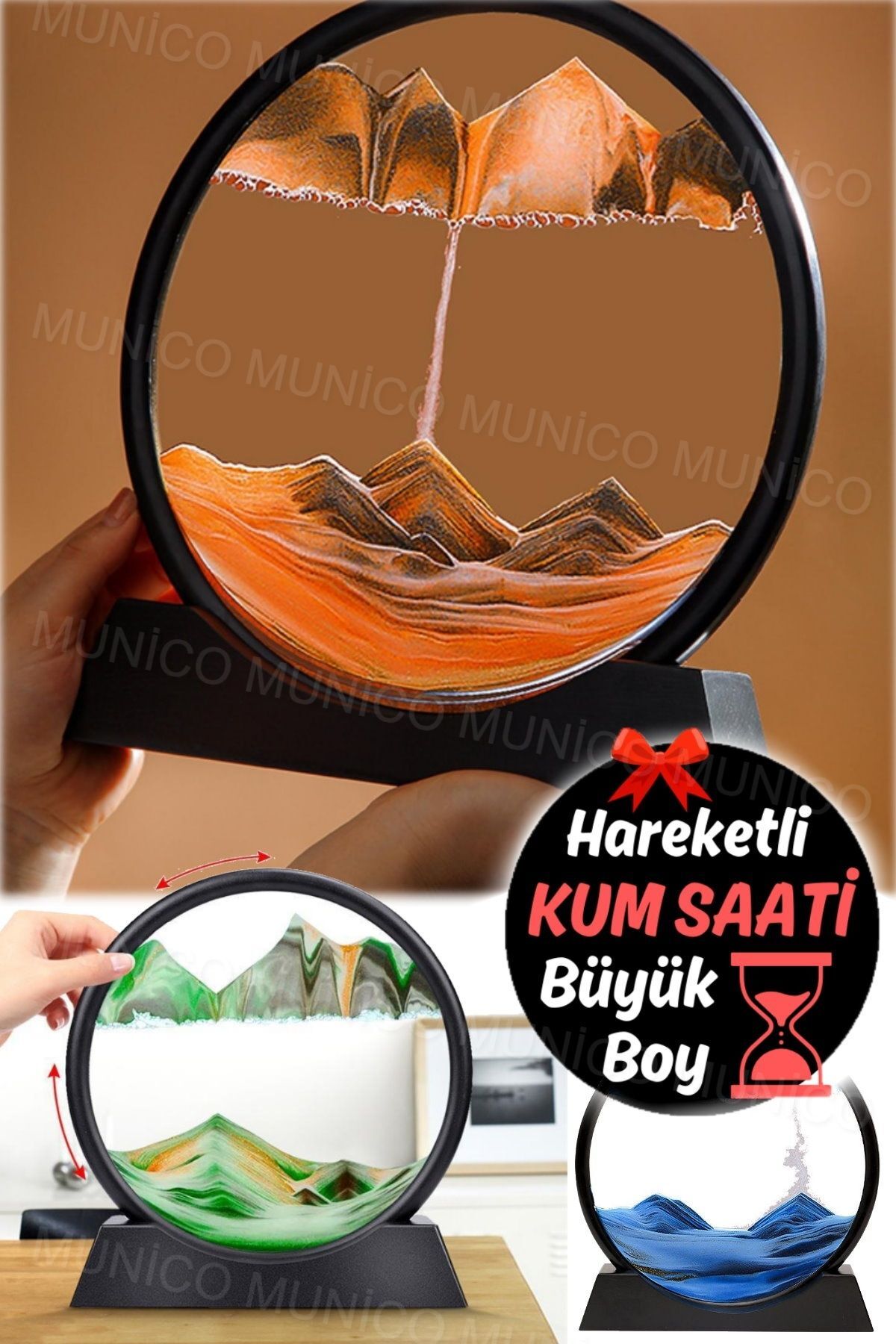 Munico Sıvı Hareketli Görüntü Boyama Akan Kum Çerçeve Kum Manzarası ...