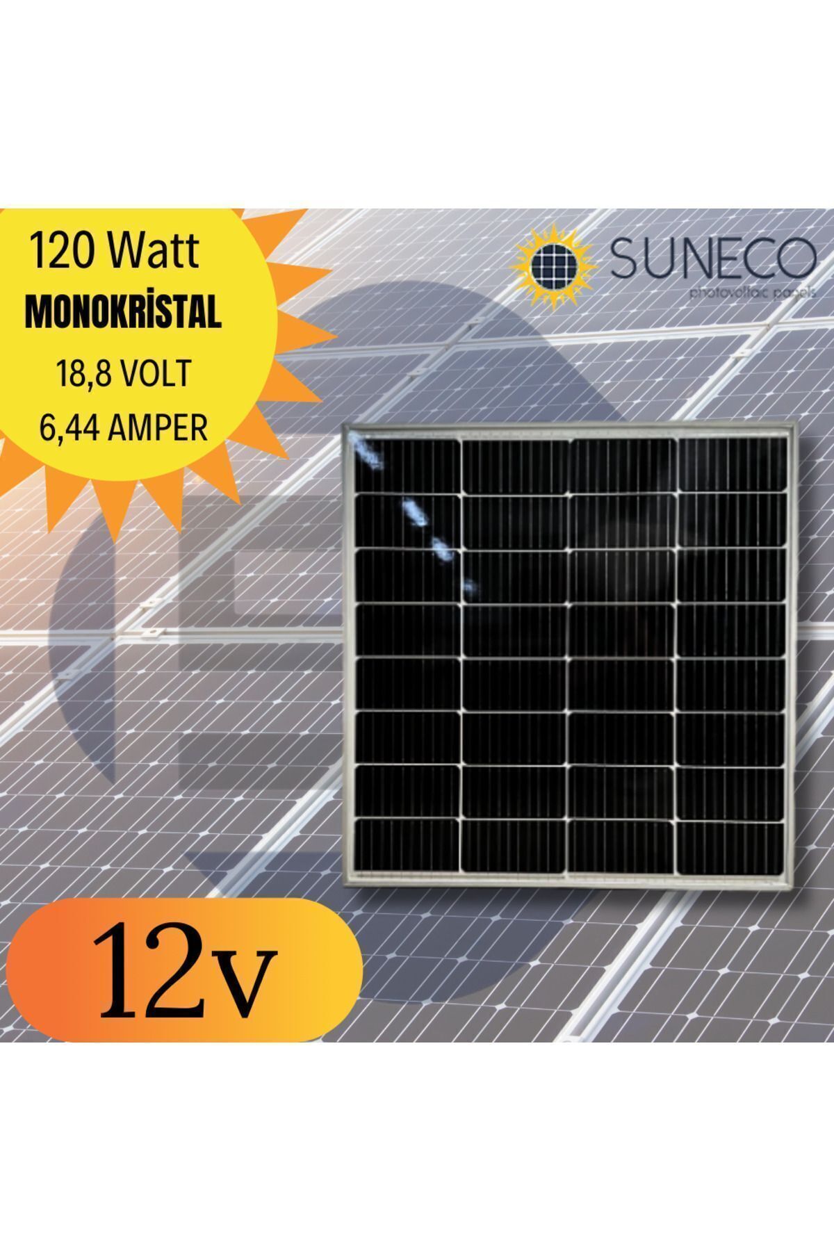 Suneco 120w B Kalite Half-cut Watt Monokristal Solar Güneş Paneli ...