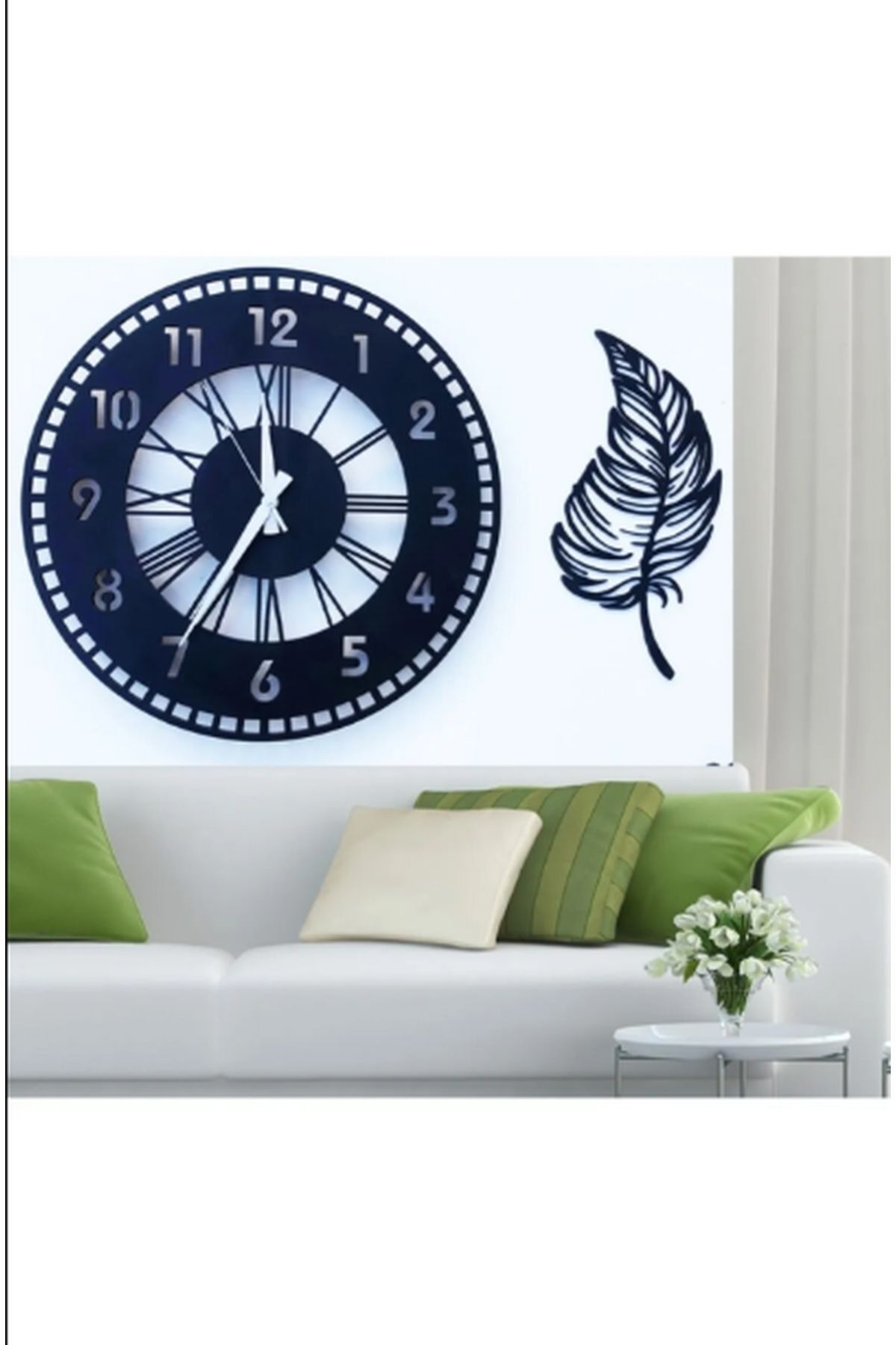 Ümra lazer üm-ra lazer dekoratif ahşap siyah sesiz akar mekanizma duvar ...