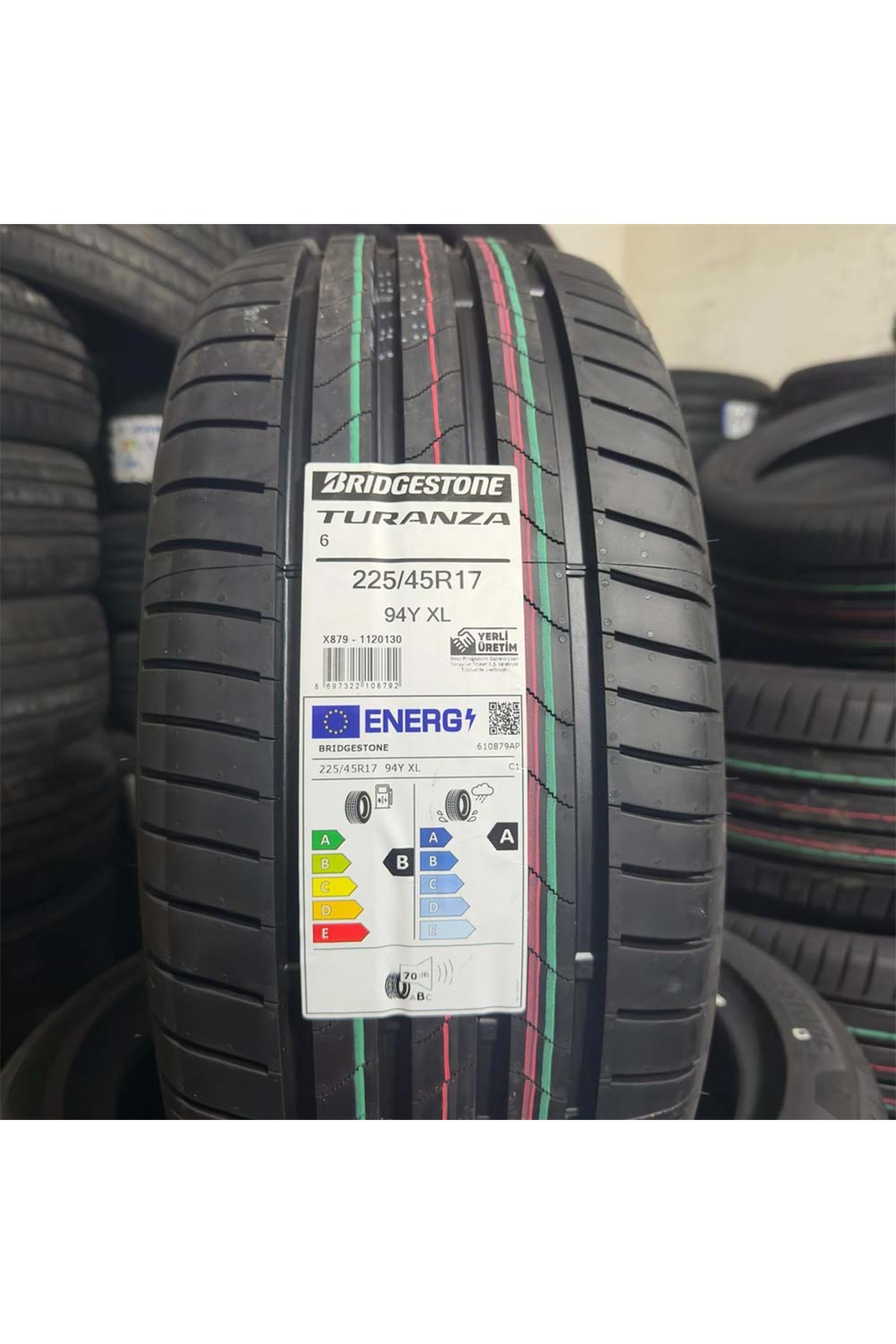 Bridgestone 225/45 R17 94Y XL Bridgestone TURANZA 6 Yazlık Lastik 2024 Üretim - Fiyatı, Yorumları