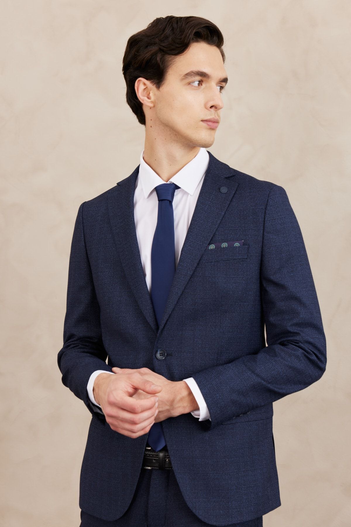 Altınyıldız Classics Erkek Lacivert Slim Fit Dar Kesim Mono Yaka ...