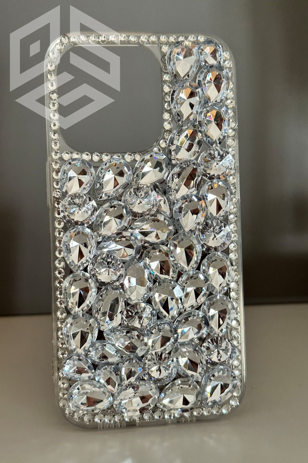 OSG Iphone 12-12 Pro Kılıf (2 MODEL İLE UYUMLUDUR) Ultra Lüx Renkli Damla Taşlı Kokoş Kılıf ...