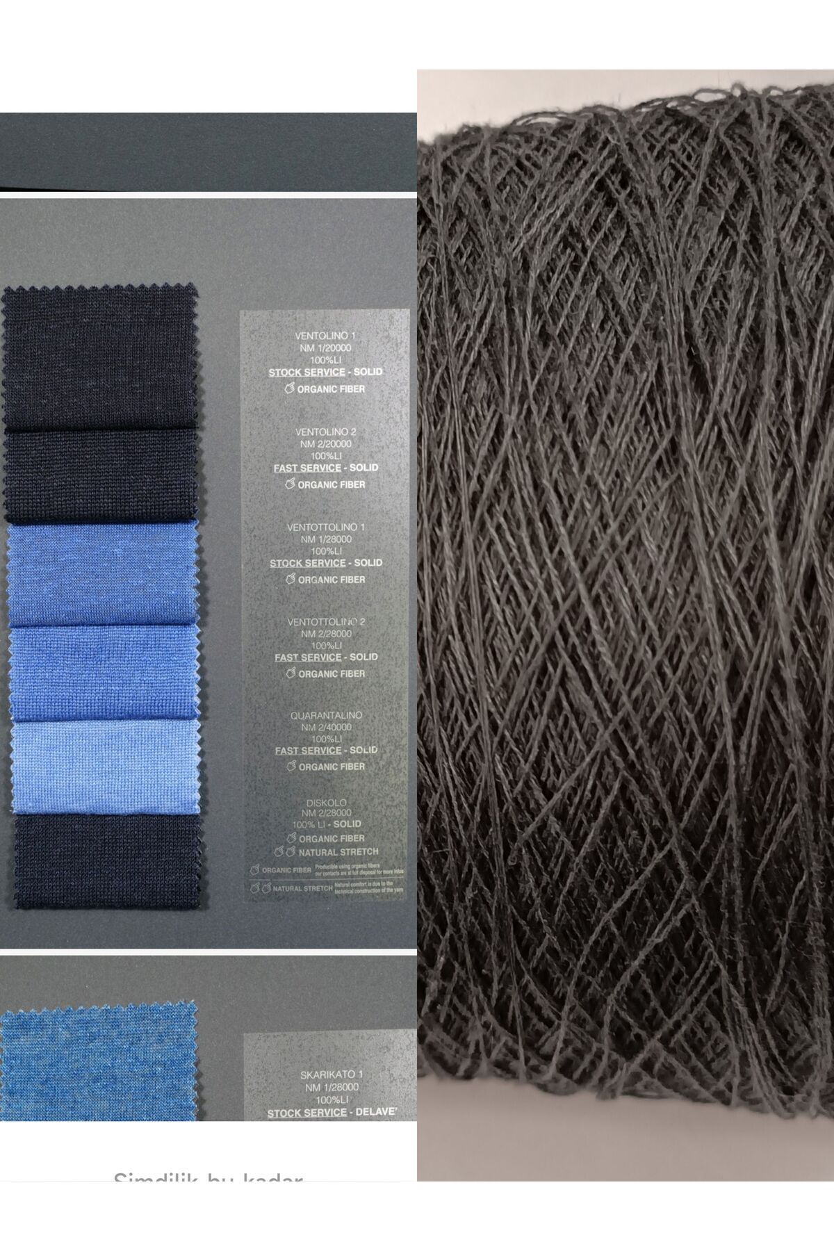 Pİ Yarn İtalyan %100 keten ip 500 Gr füme renk CTF Art. Ventolino el ...