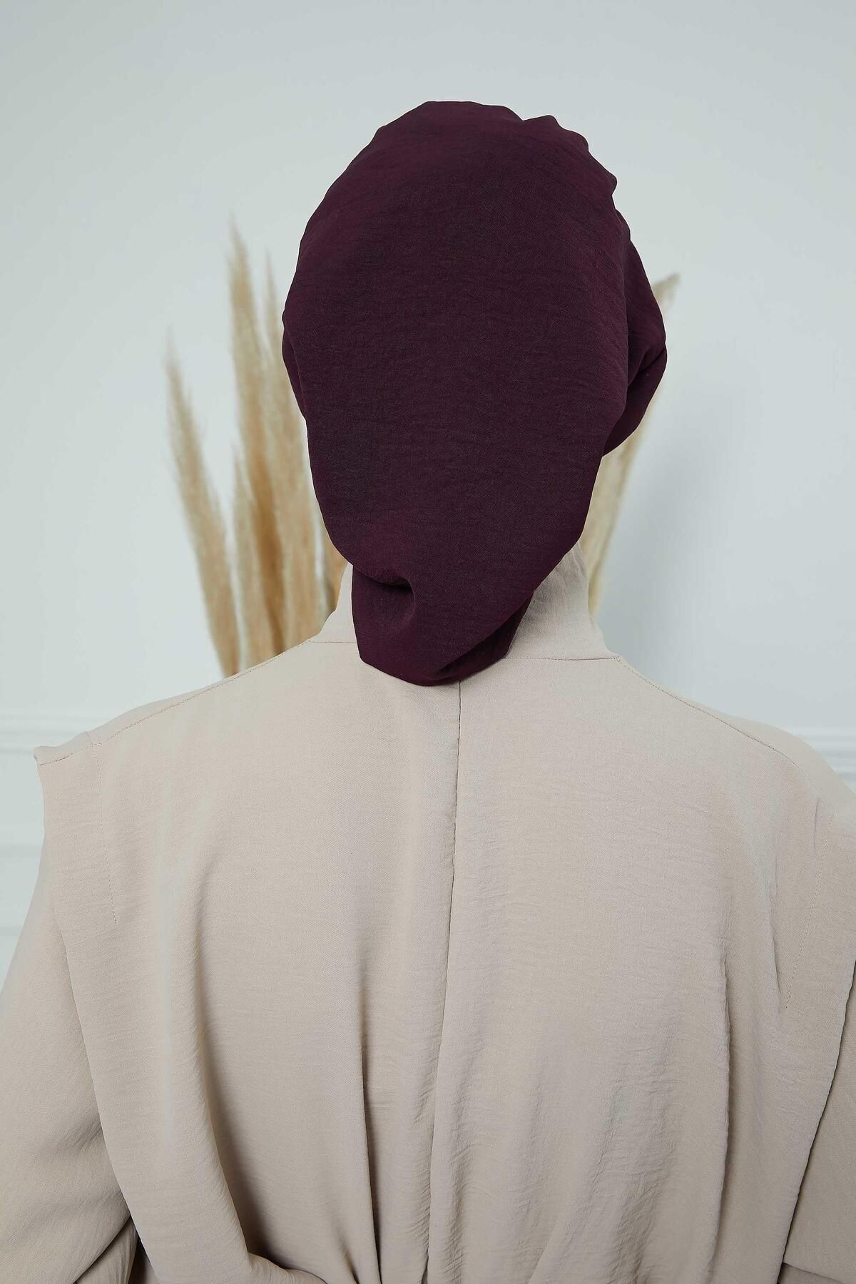 Aisha's Design Pileli Tasarım Aerobin Hazır Türban,mor,ht-108a Fiyatı ...