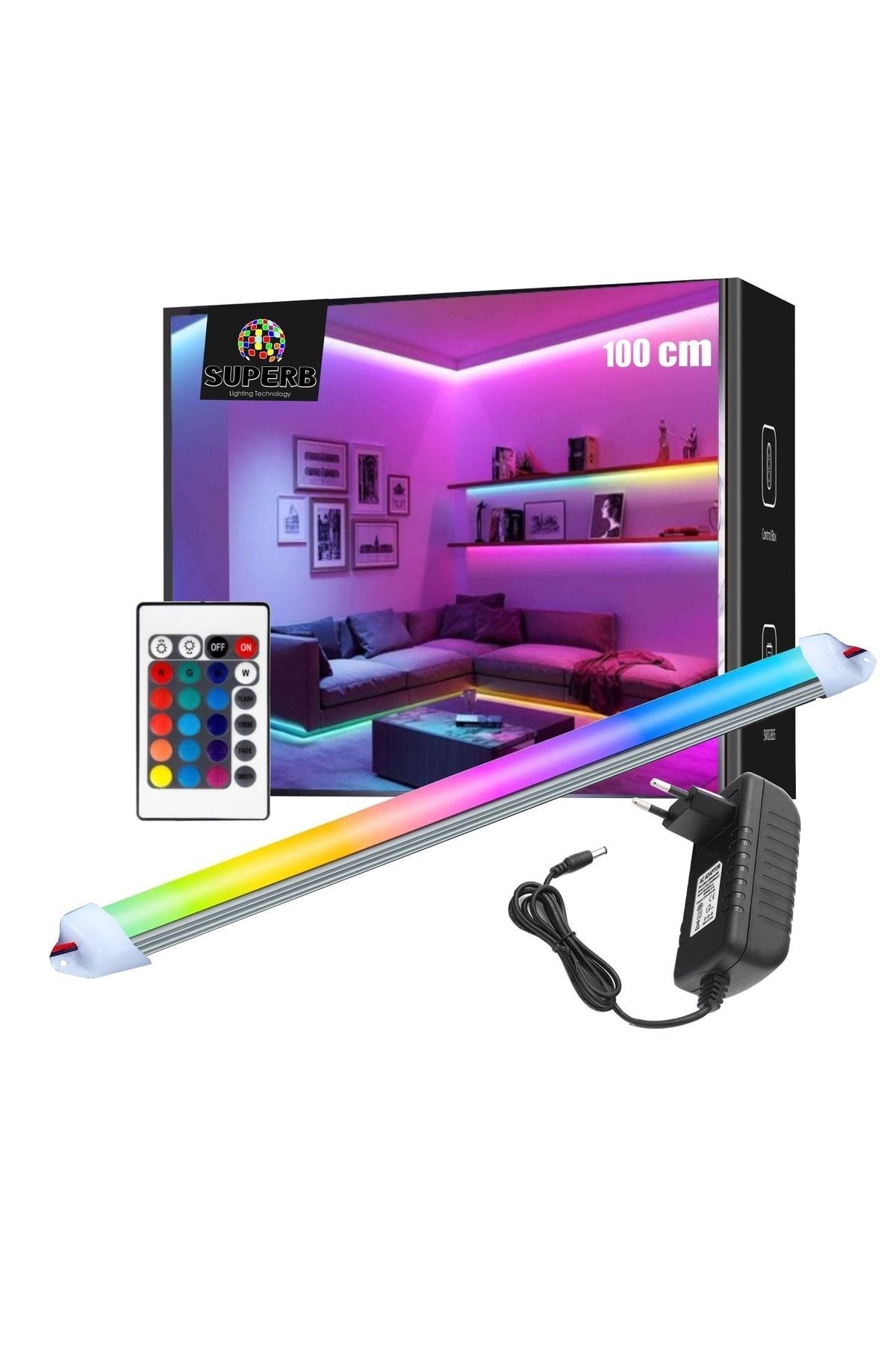 burul Rgb Renkli Ir Kumandalı Çubuk Bar Led Seti Opak 100 Cm - Fiyatı ...