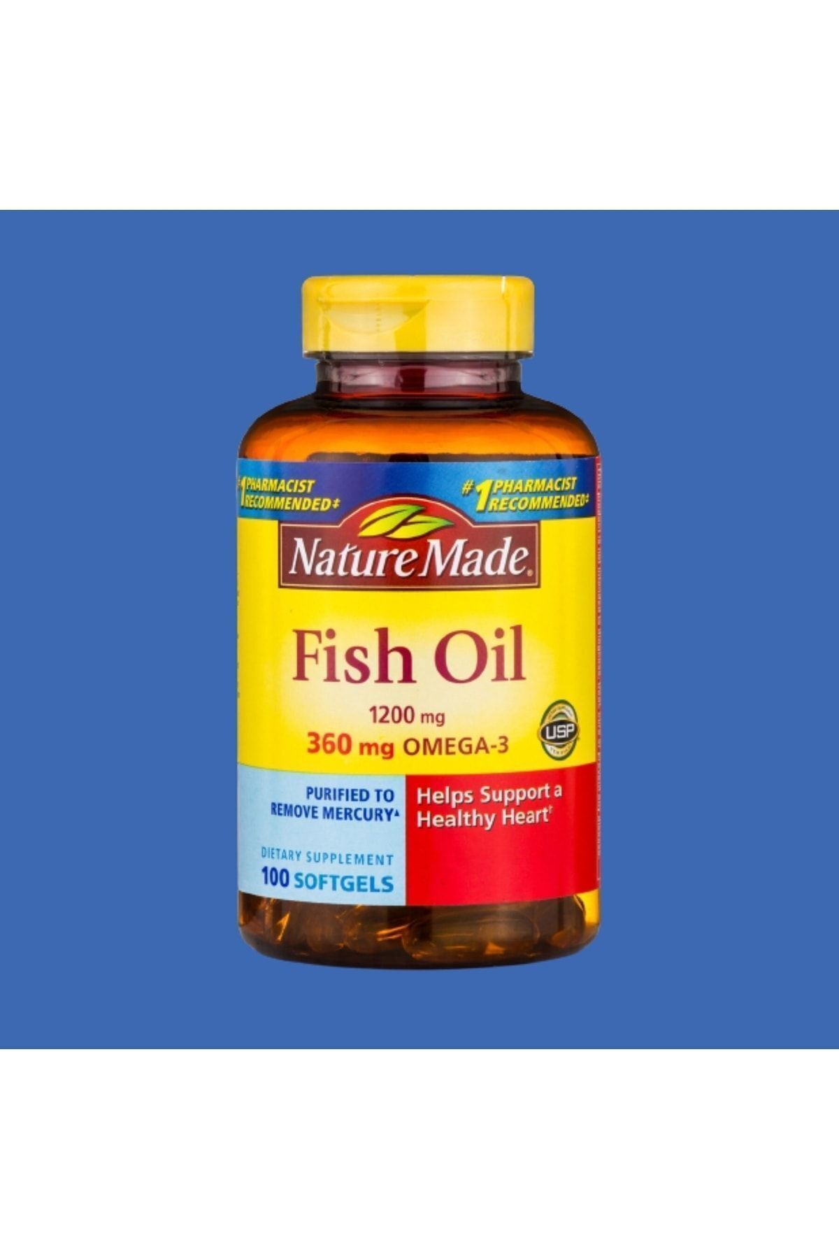 Nature Made Fish Oil 1200mg 360mg Omega3 100 Tablets - Fiyatı, Yorumları