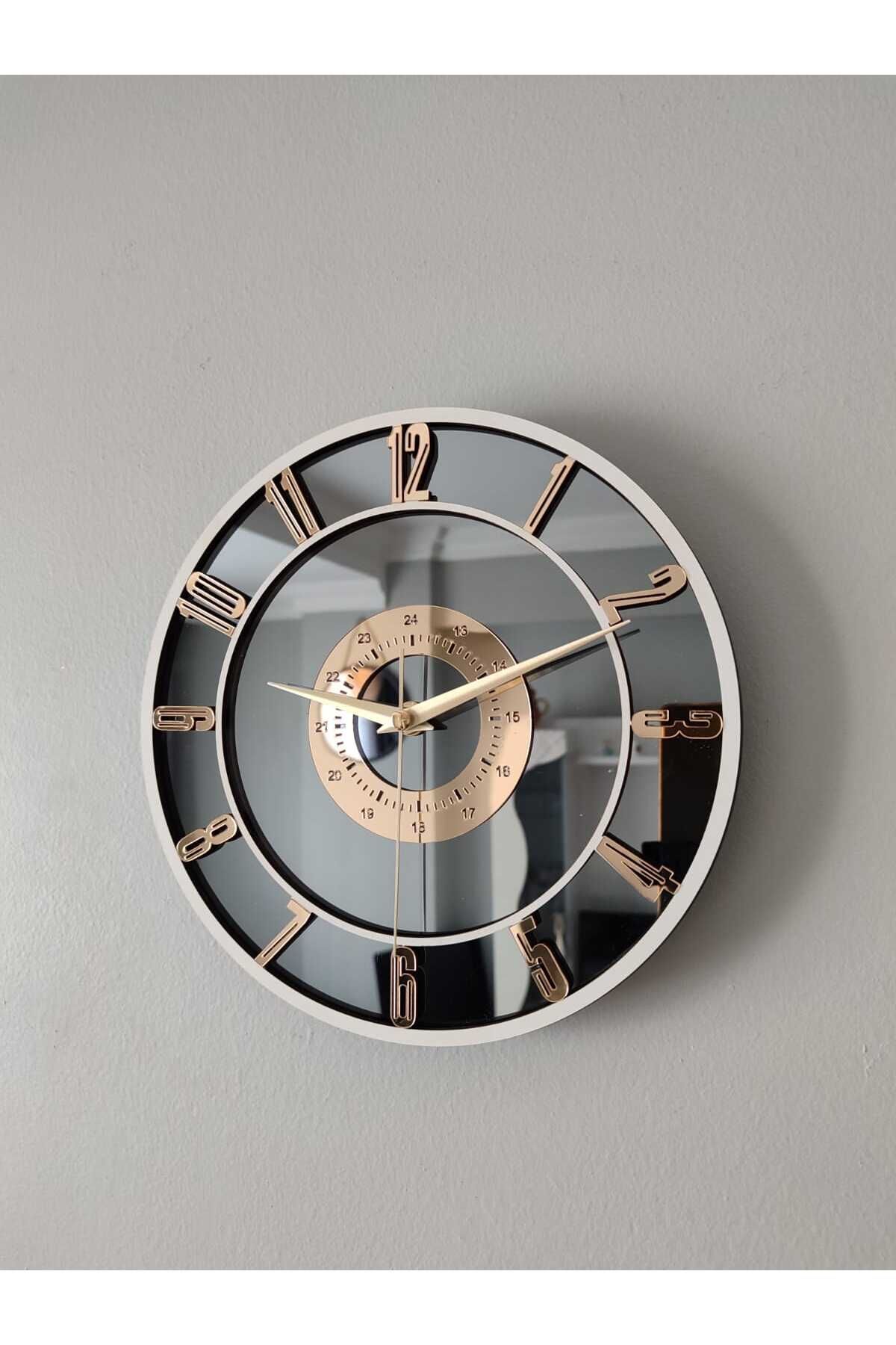 hibiscus gerçek aynalı dekoratif duvar saati (masa veya duvar saati) 25 ...