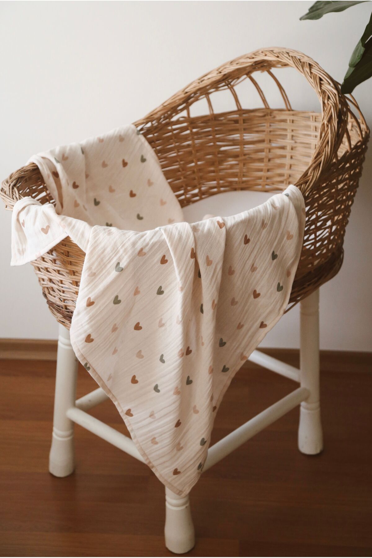 Mamareng Heart Serisi %100 Pamuk Çok Amaçlı Müslin Örtü Kundak ...