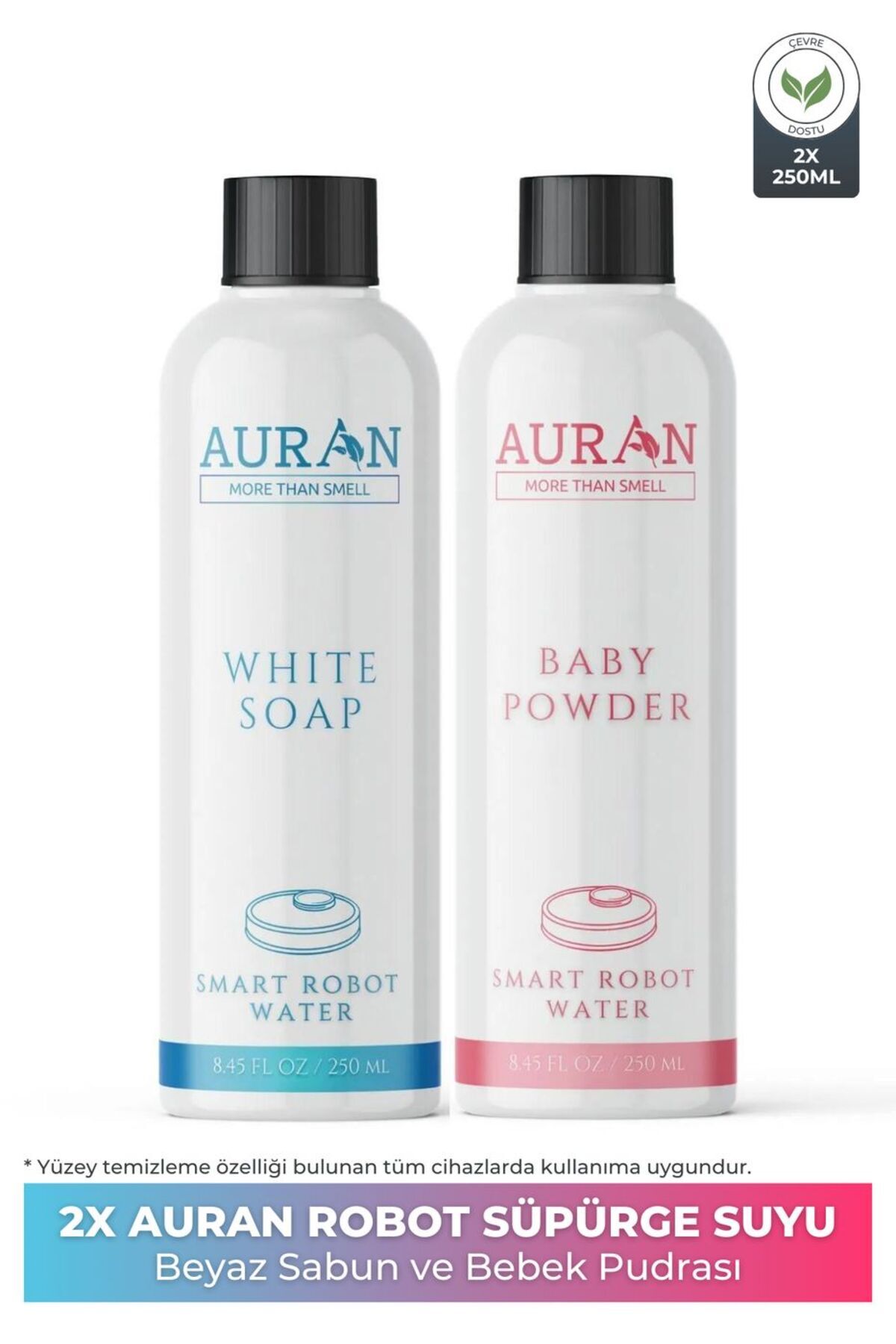 AURAN Beyaz Sabun ve Bebek Pudrası Akıllı Robot Suyu, Robot Süpürge ...
