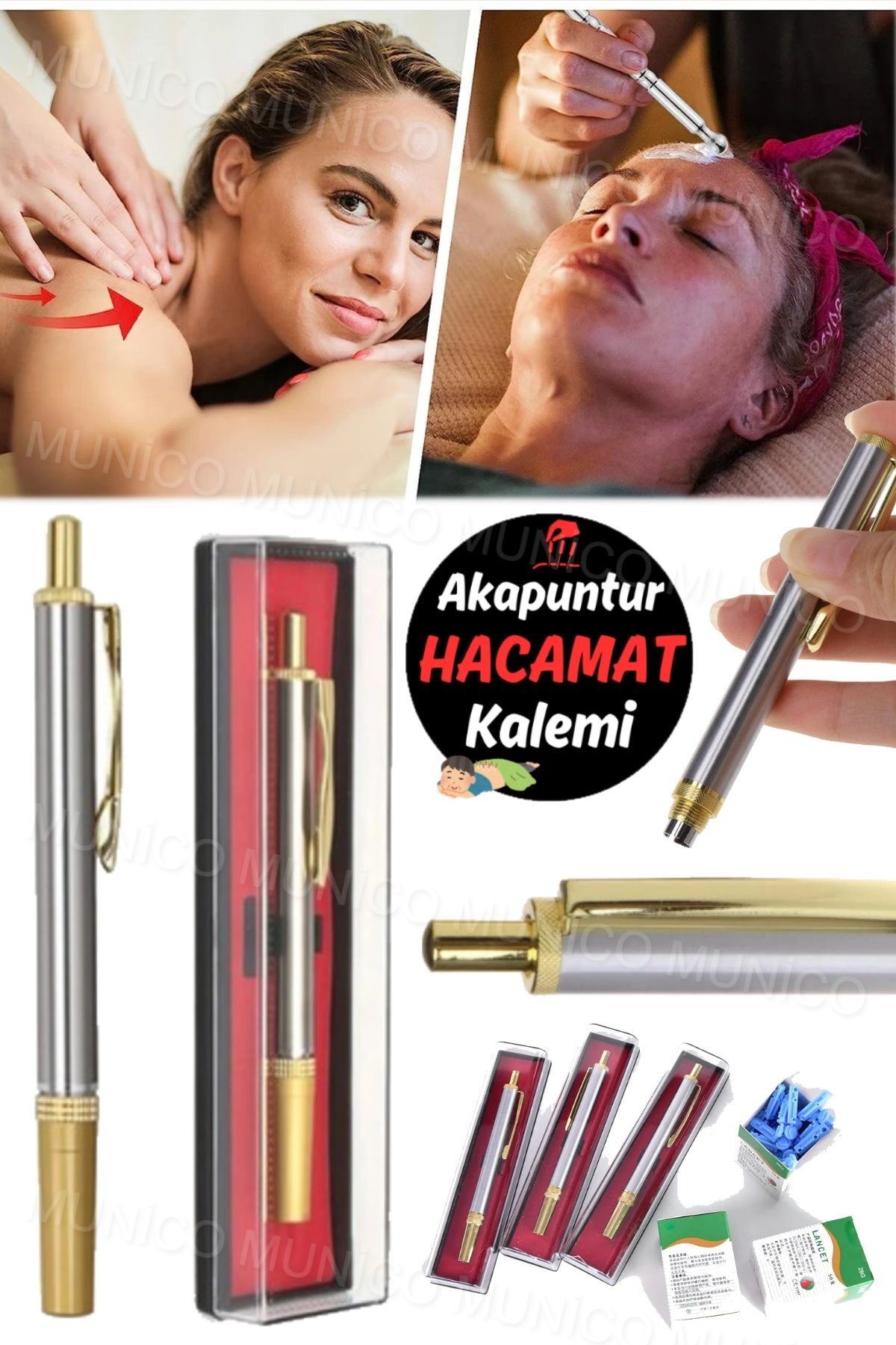 Munico Güvenli Ve Hijyenik Hacamat Akapuntur Kalemi Akupunktur Masaj ...