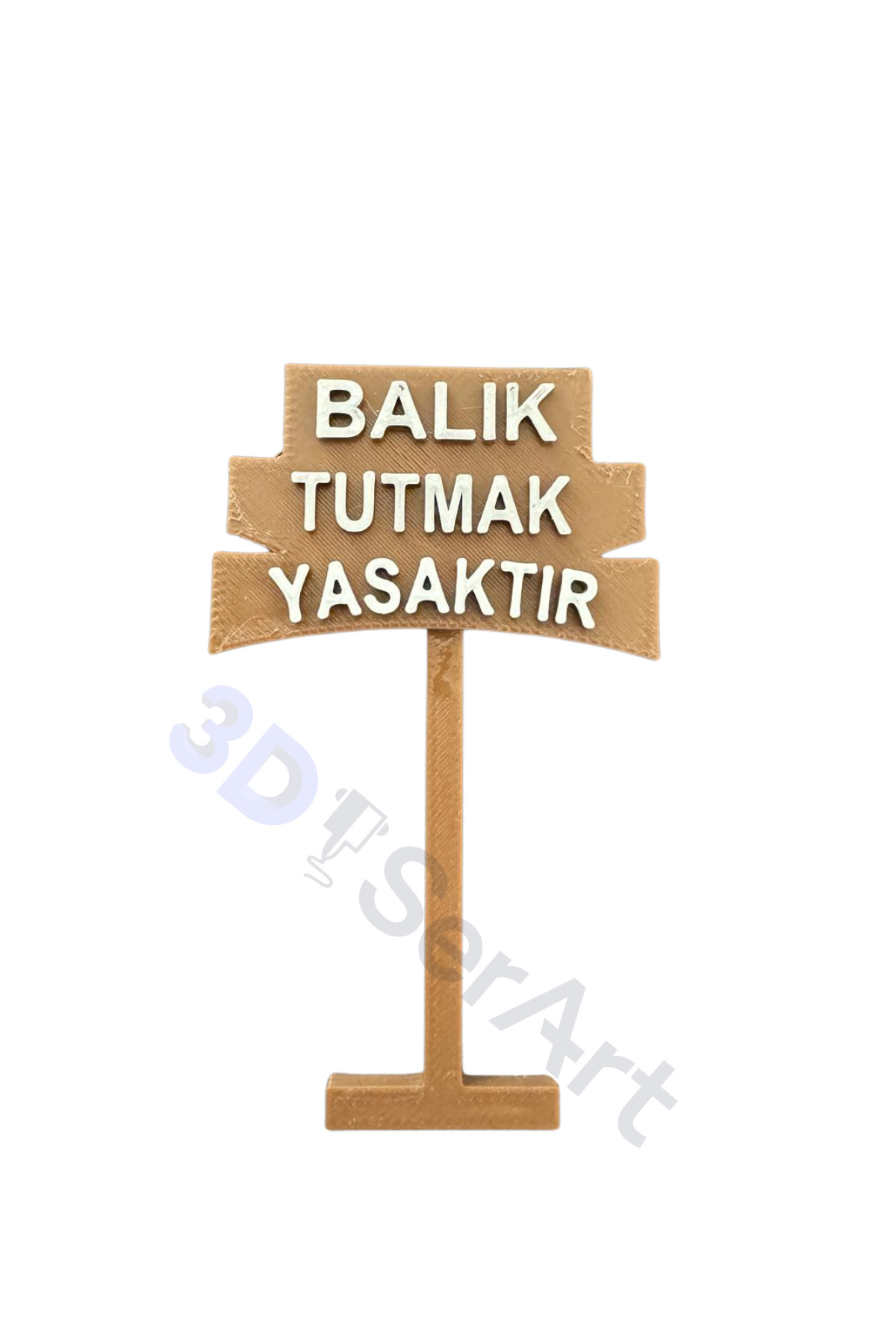 3D SerArt Balık Tutmak Yasaktır Tabelası,Akvaryum Süs Eşyası, Dekoru ...