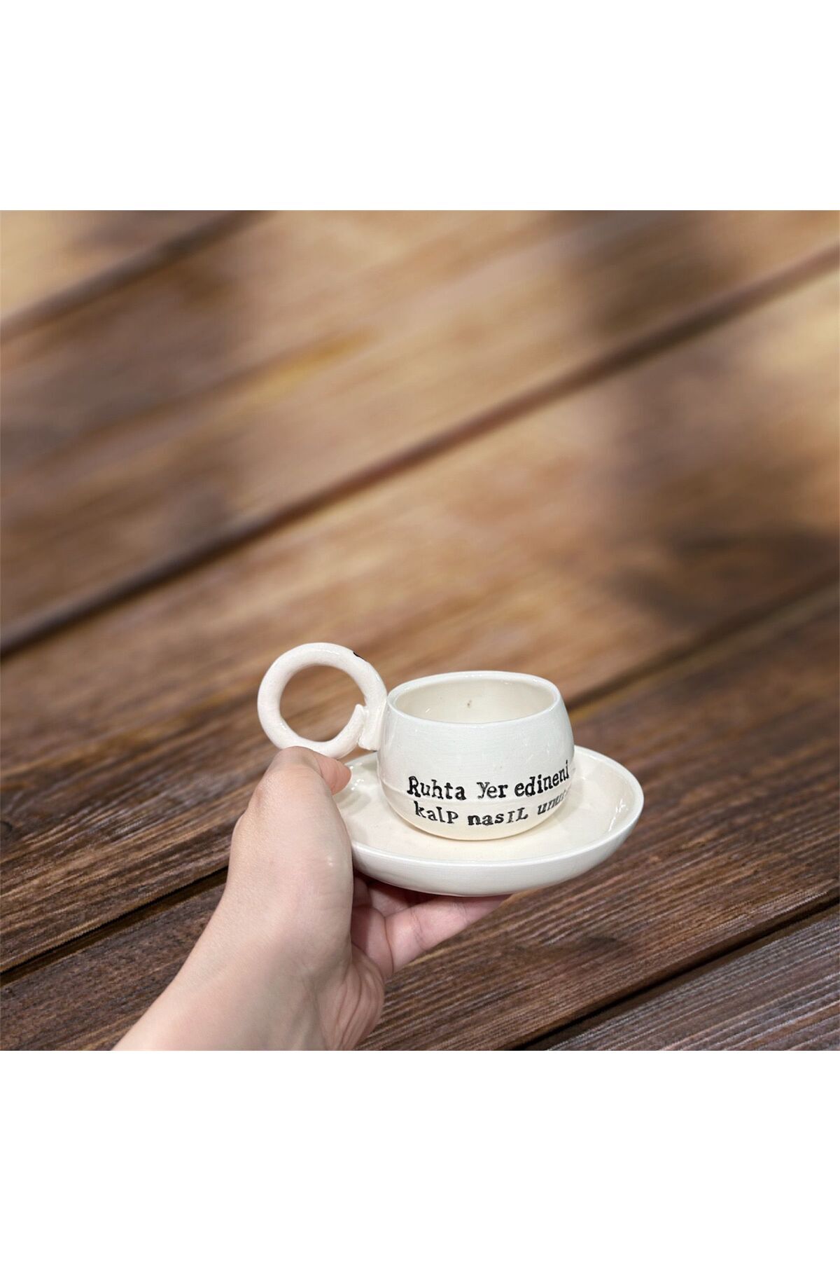 Home Ruhta yer edineni kalp nasıl unutsun yazılı espresso fincan ve ...