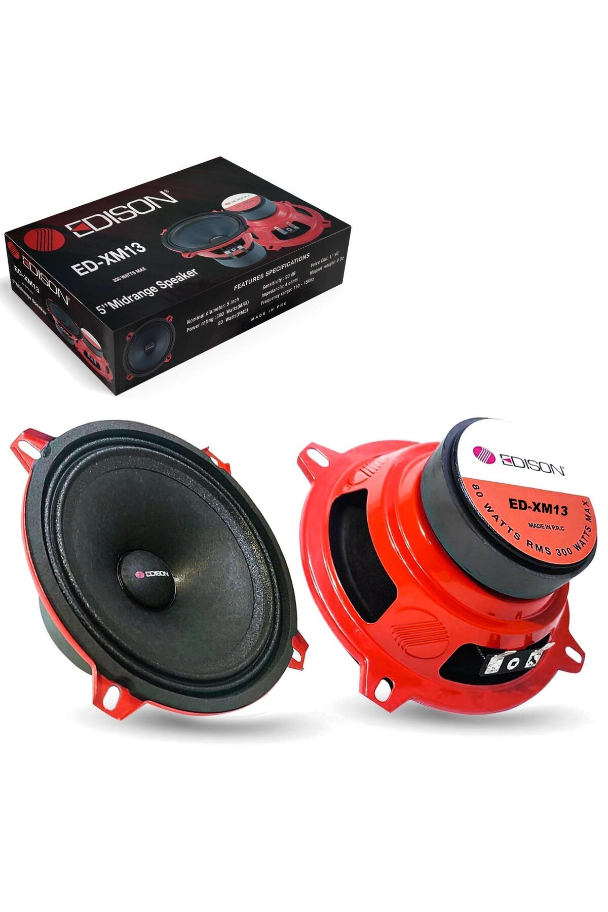 Genel Markalar Atesıı Ed-xm13 Oto Midrange Robotrend 13cm 300 Watt 2 ...