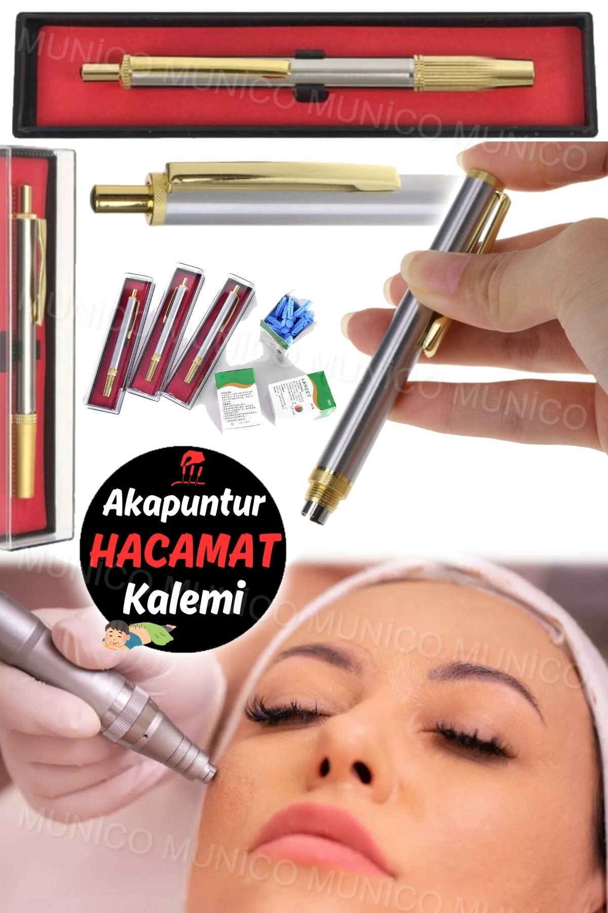 Munico Güvenli Ve Hijyenik Hacamat Akapuntur Kalemi Akupunktur Masaj ...