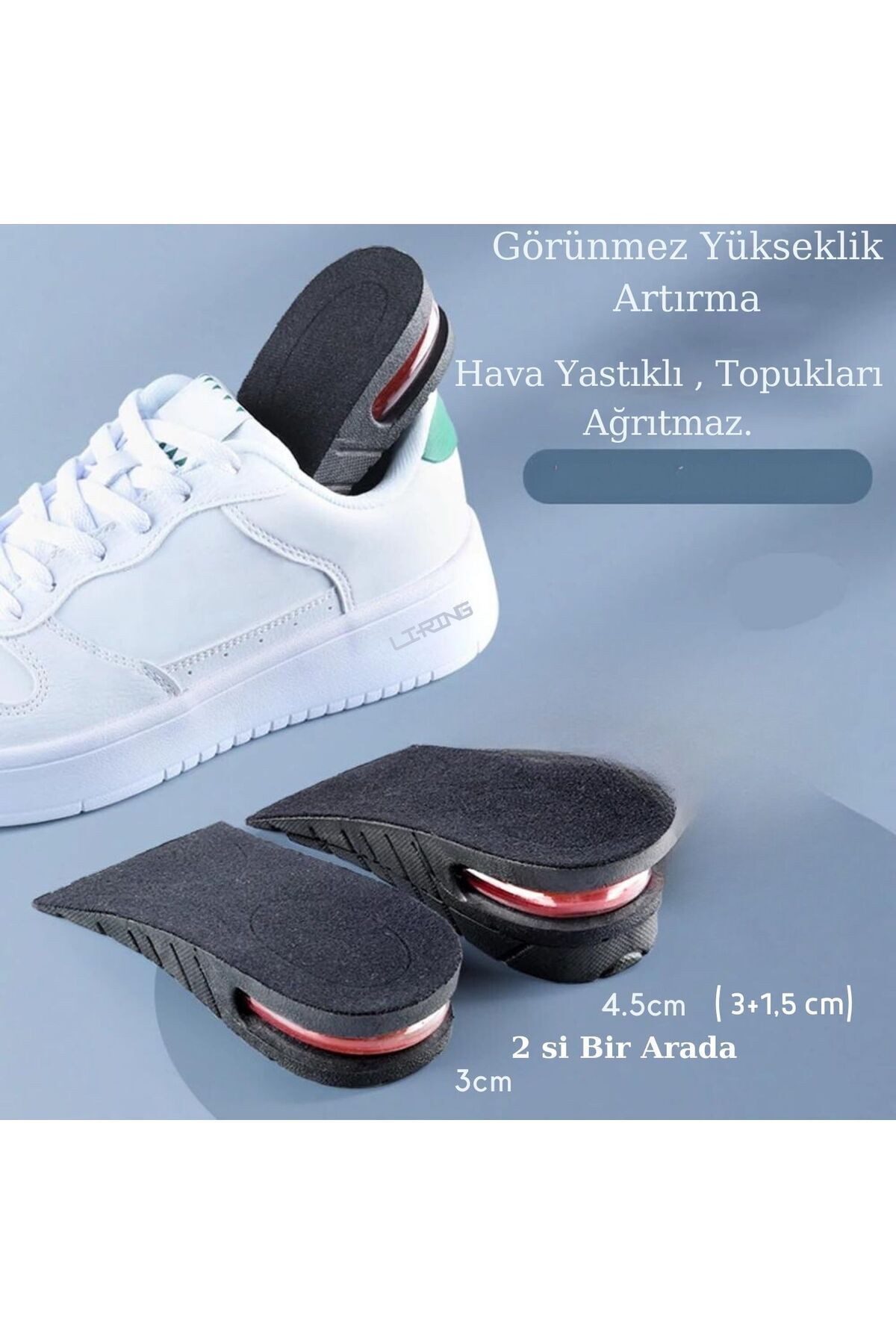 Palwin Hava Yastıklı, 3 Ve 4,5 Cm Eklemeli Boy Uzatan , Gizli Topuk Yükseltici, Boy Uzatıcı ...