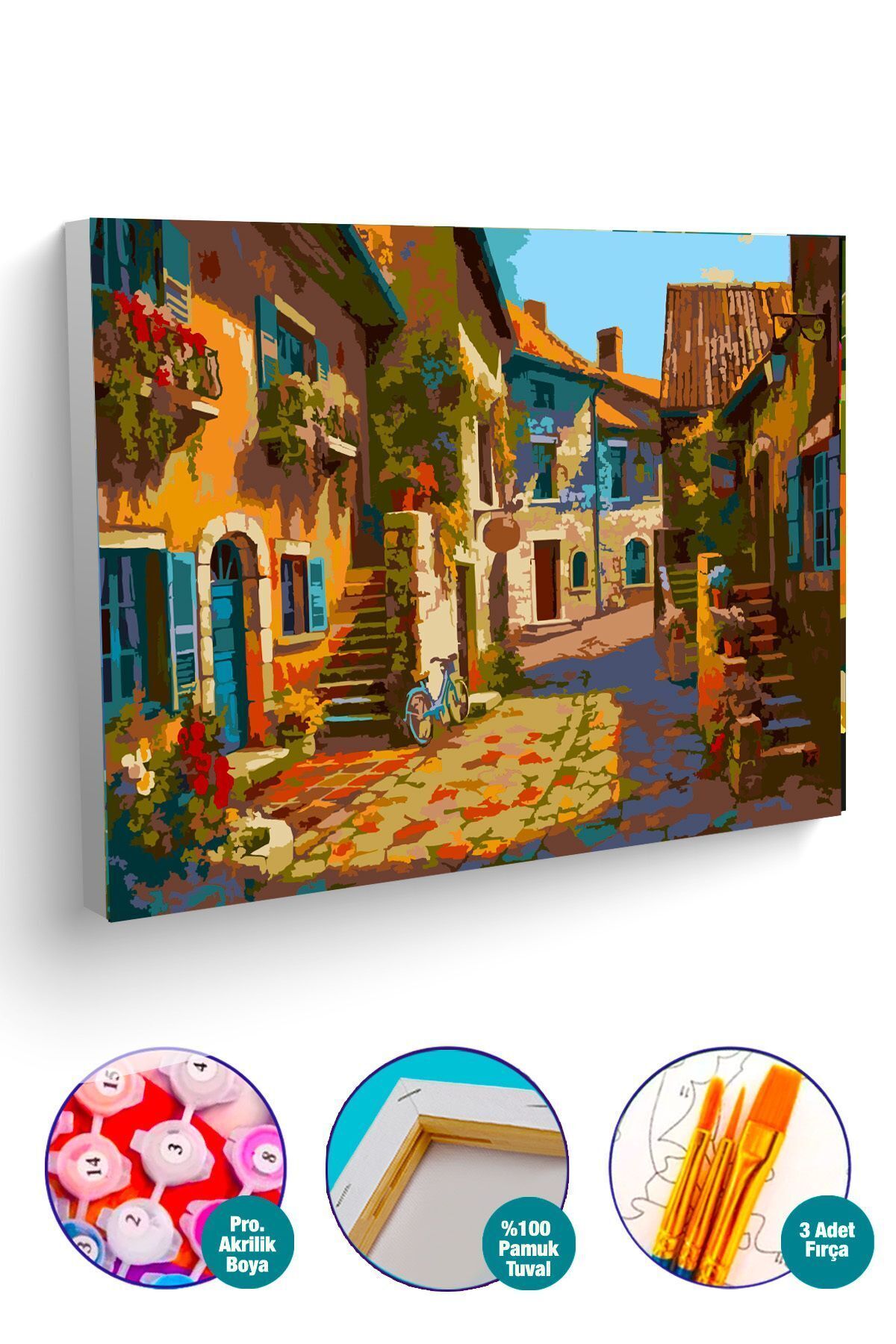 Picasso World Hobby Art Sayılarla Boyama Numaralı Tuval Seti Fırça Boya ...