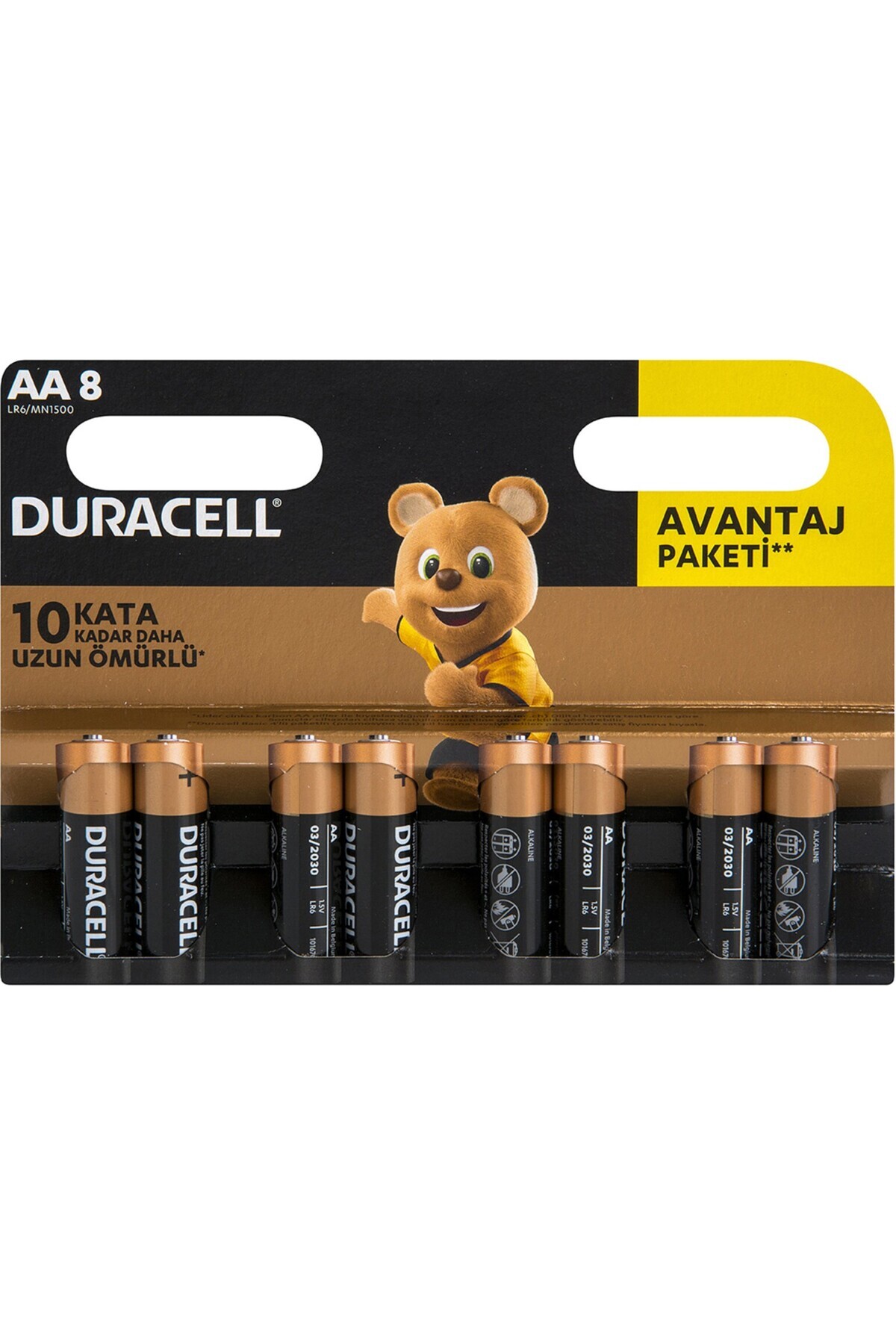 Duracell AA İnce Kalem Pil Alkalin 8 li Paket Basic LR06/MN1500 Kalem ...
