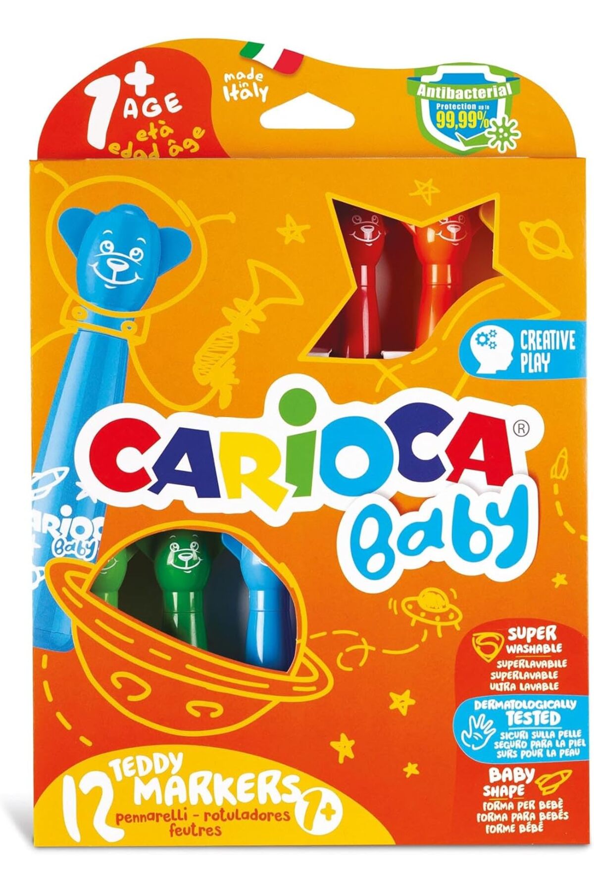 starnewstore Tx Teddy Jumbo Bebek Yıkanabilir Keçeli Boya Kalemi, 12'Li ...