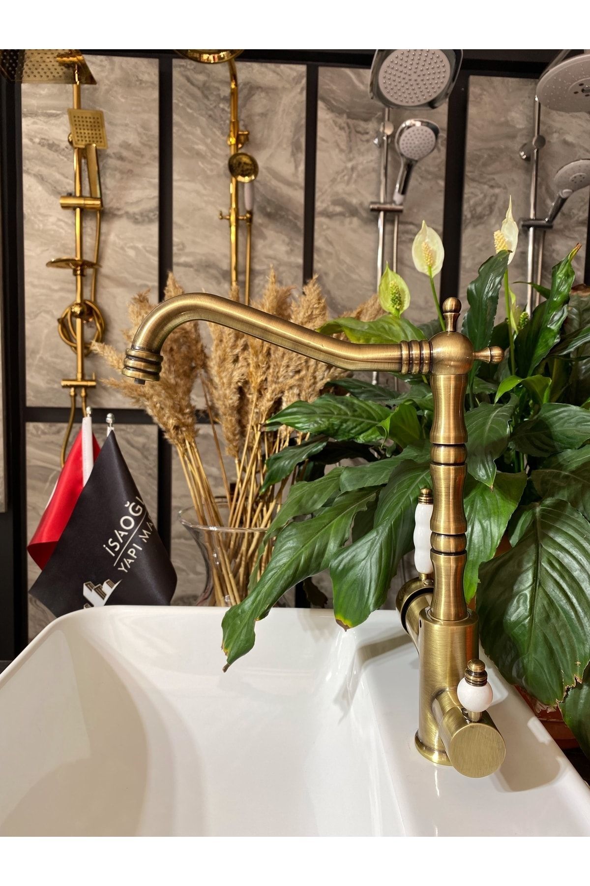 İSAOĞLU YAPI Antik Gold Rustik Arıtmalı Batarya 3 Yollu Arıtmalı Mutfak ...