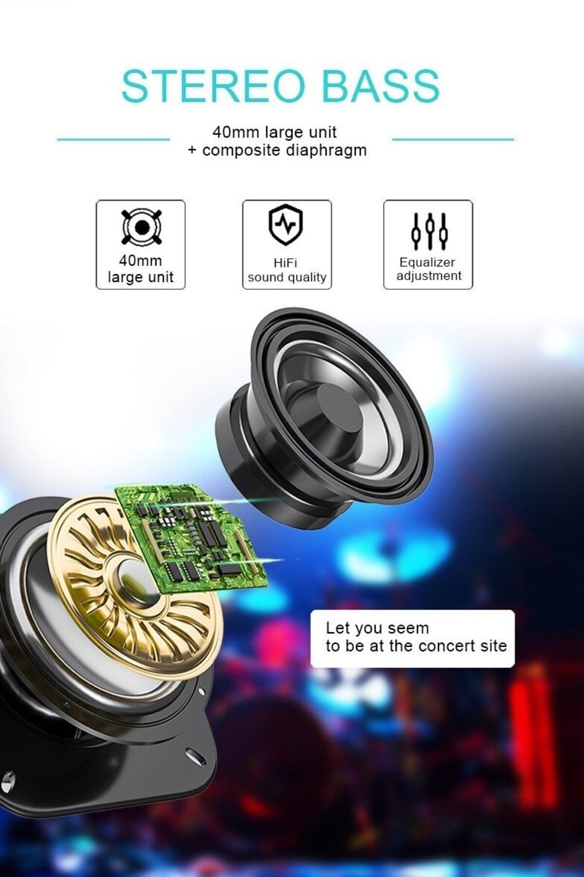 Favors B39 Bluetooth Kulaküstü Kulaklık Led Işıklı Mikrofonlu Kablosuz ...