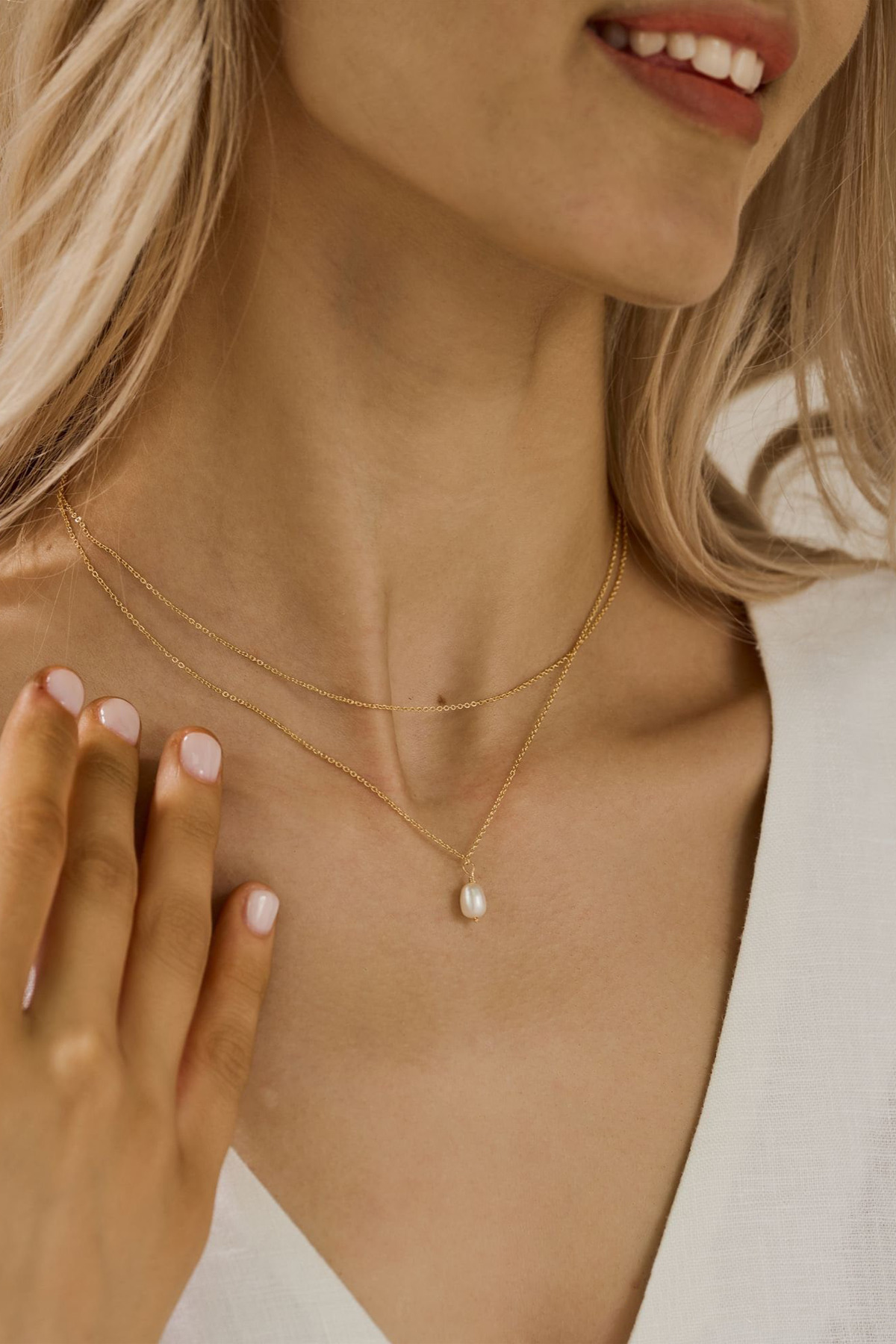 Glaren 2'li Minimal İnci Kadın Kolye Fiyatı, Yorumları - Trendyol