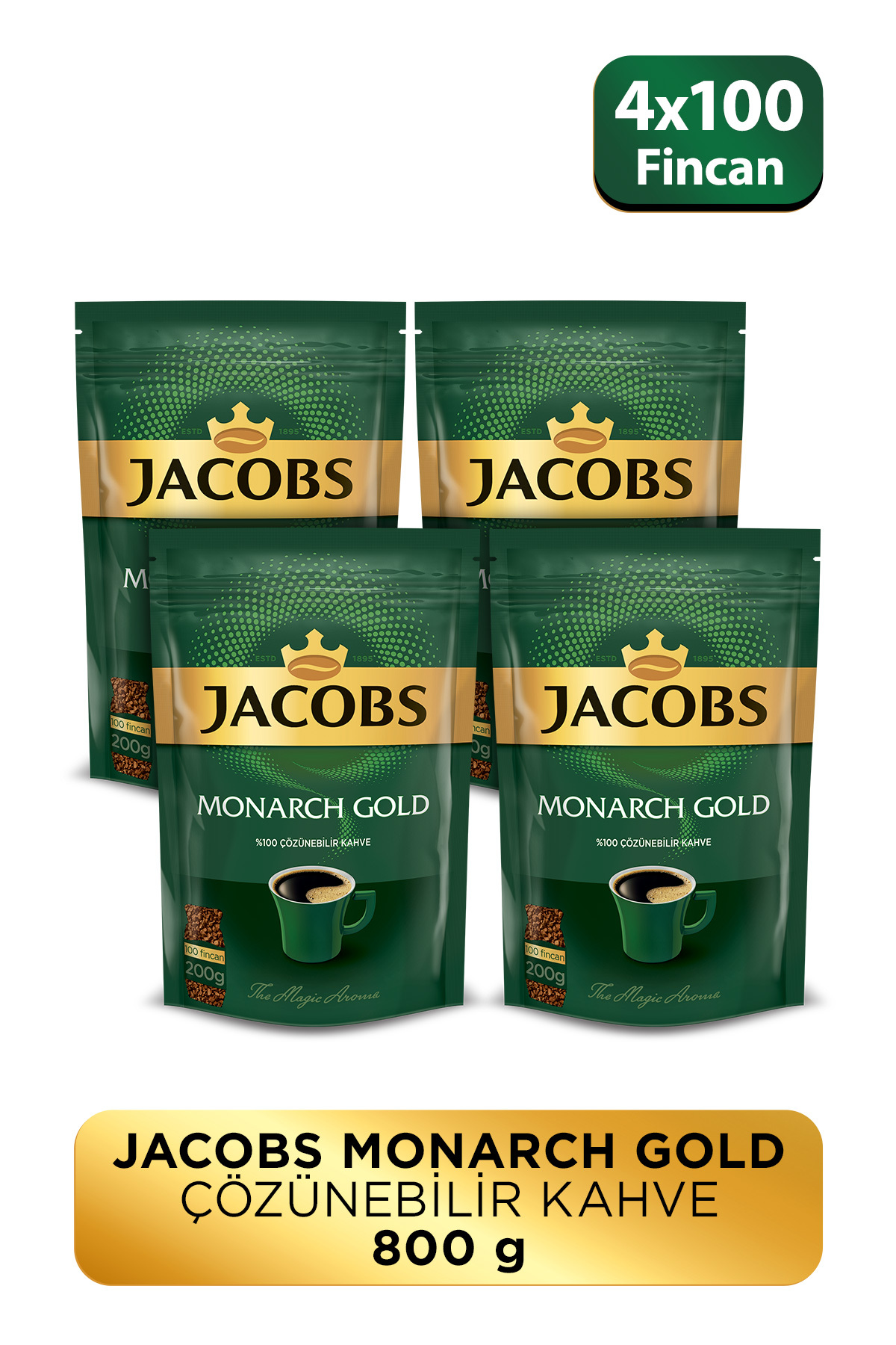 Jacobs Monarch Gold Granül Kahve 200 gram X 4 Adet Fiyatı, Yorumları ...