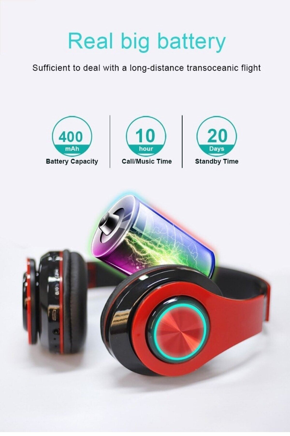 Favors B39 Bluetooth Kulaküstü Kulaklık Led Işıklı Mikrofonlu Kablosuz ...