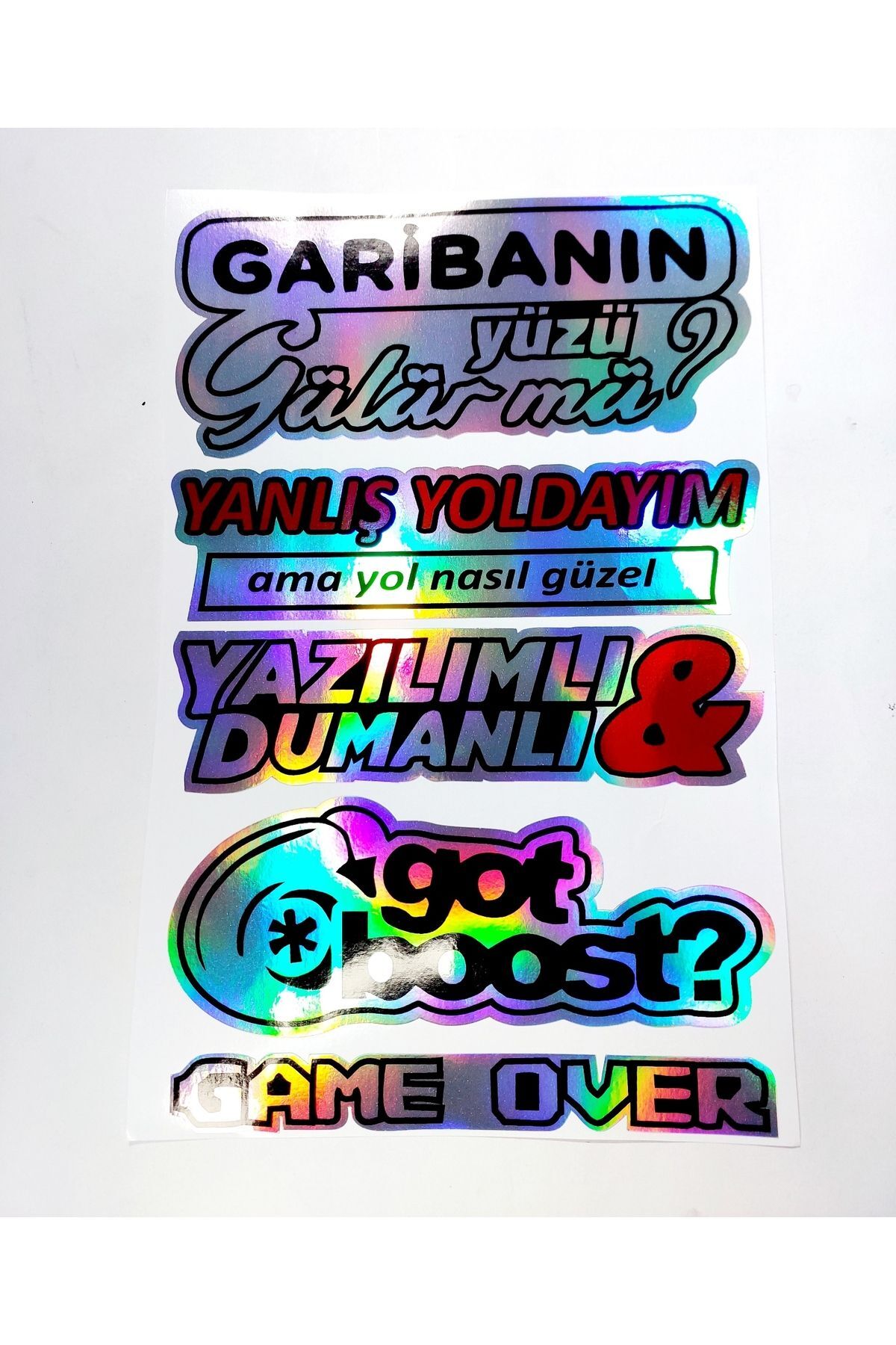 VTR AKSESUAR OTO CAM STICER HOLOGRAMLI RENKLI 30X20 - Fiyatı, Yorumları