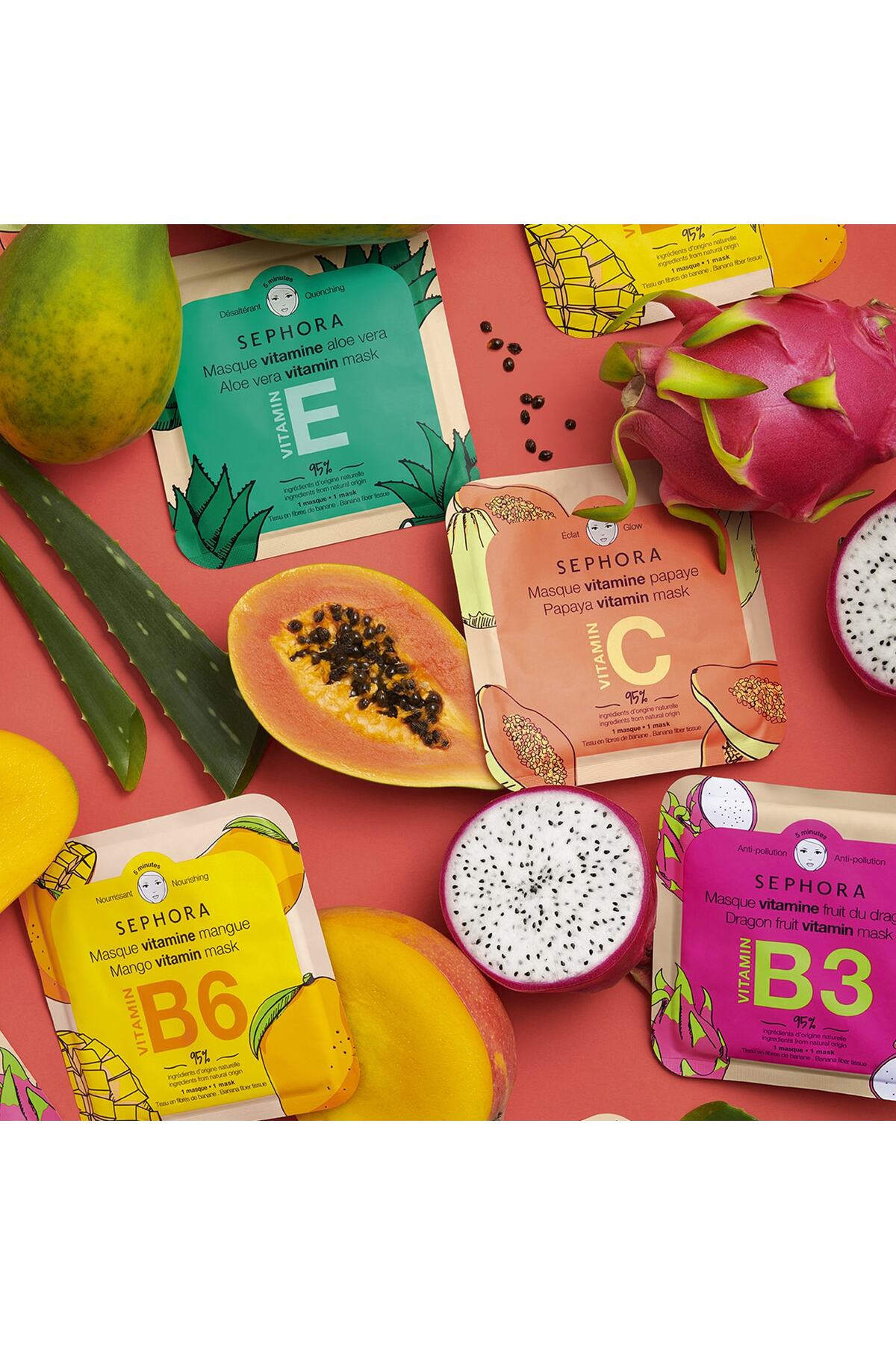 SEPHORA COLLECTION Dragon Fruit Vitamin Face Mask - B3 - Trendyol