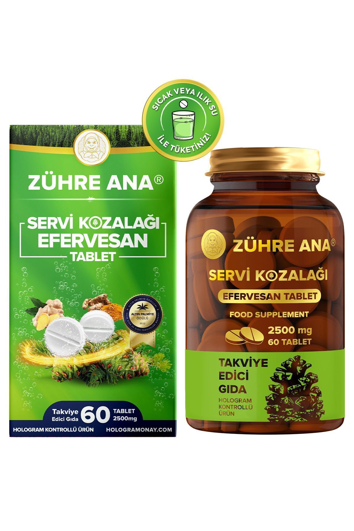 Zühre Ana Servi Kozalağı Efervesan Tablet 2500 Mg 60 TabletFiyatı ...