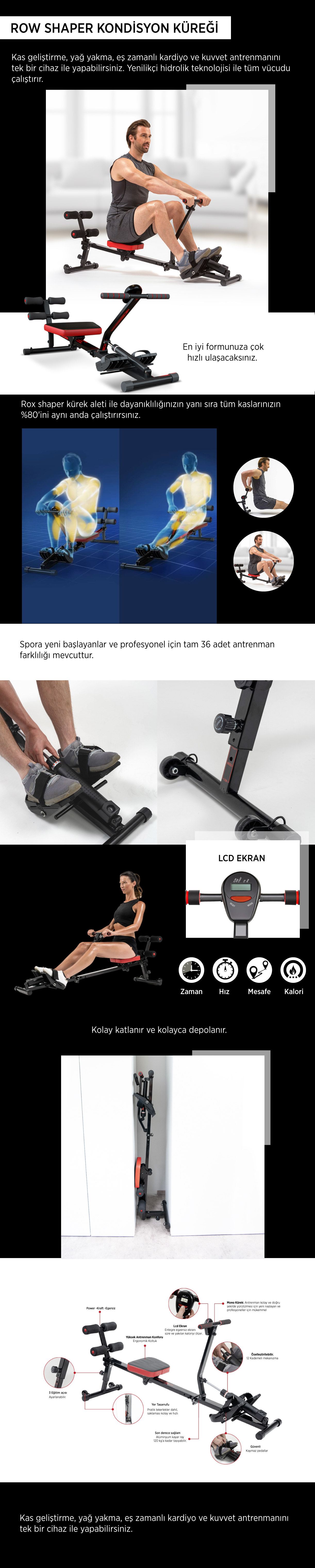 kochler Row Shaper Kondisyon Küreği - Mekik Aleti - Fitness Aleti ...