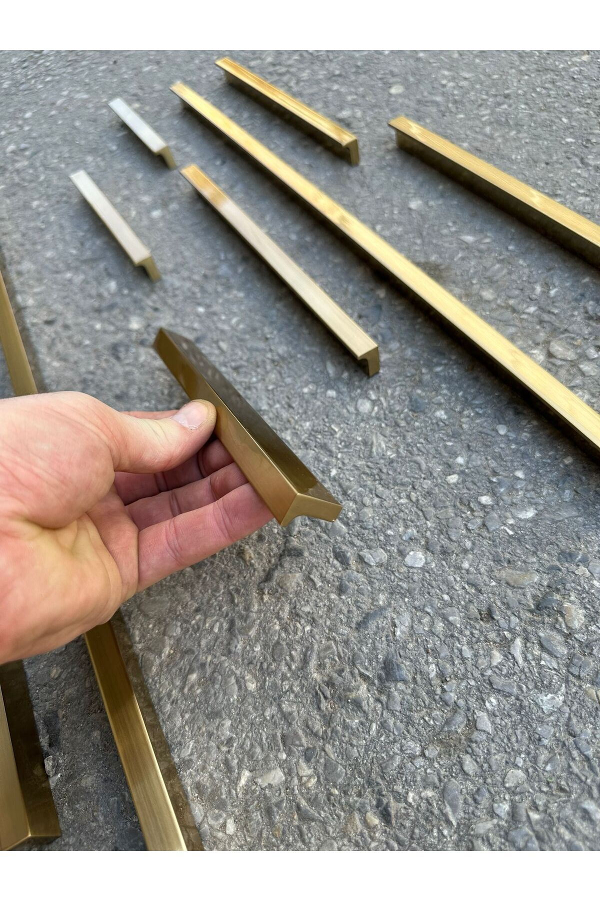 ARON Şimşir Lüx L Profil Kulp 160mm (MAT ALTIN) Tv Ünite Yatak Odası ...